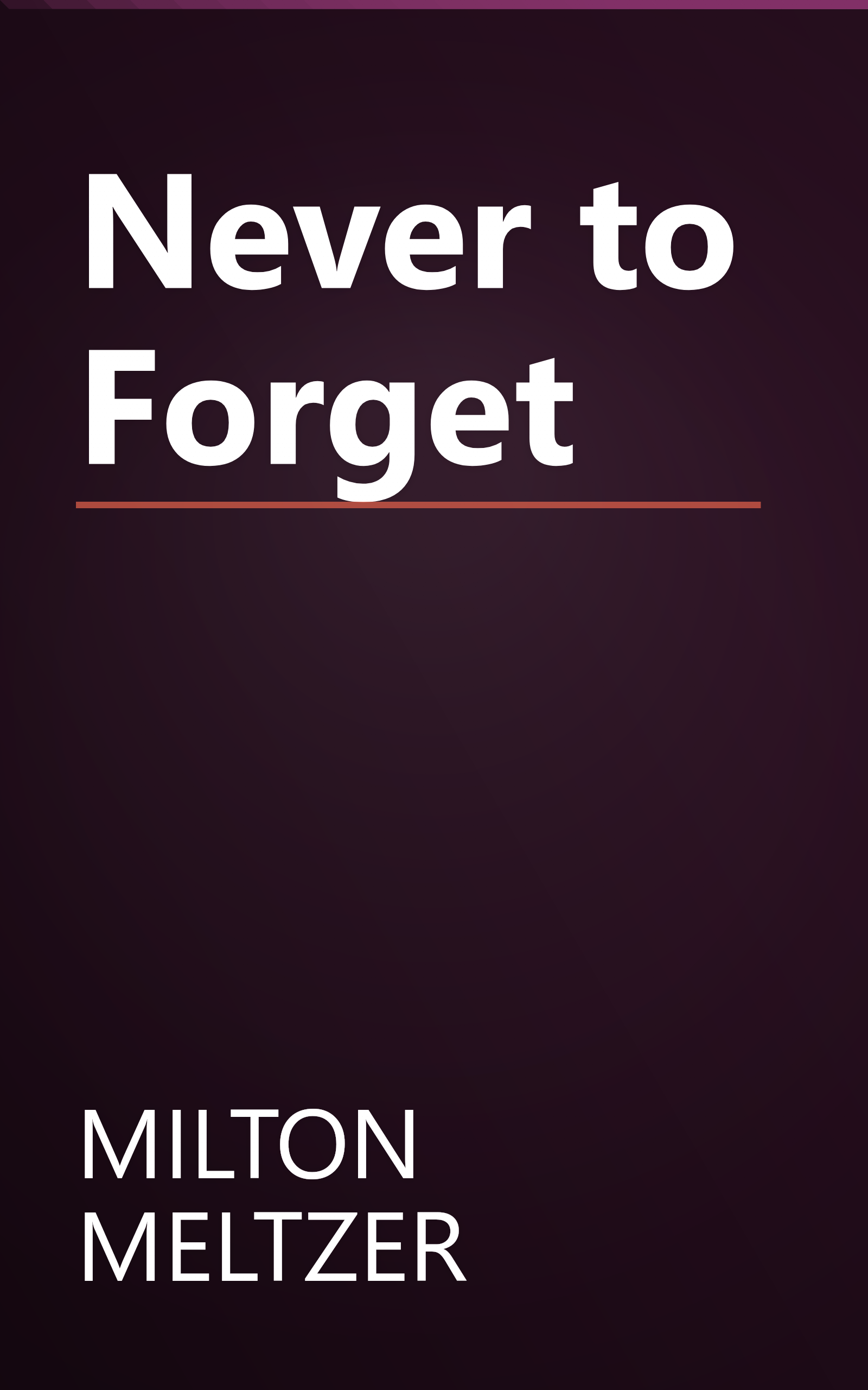 Never to Forget book cover