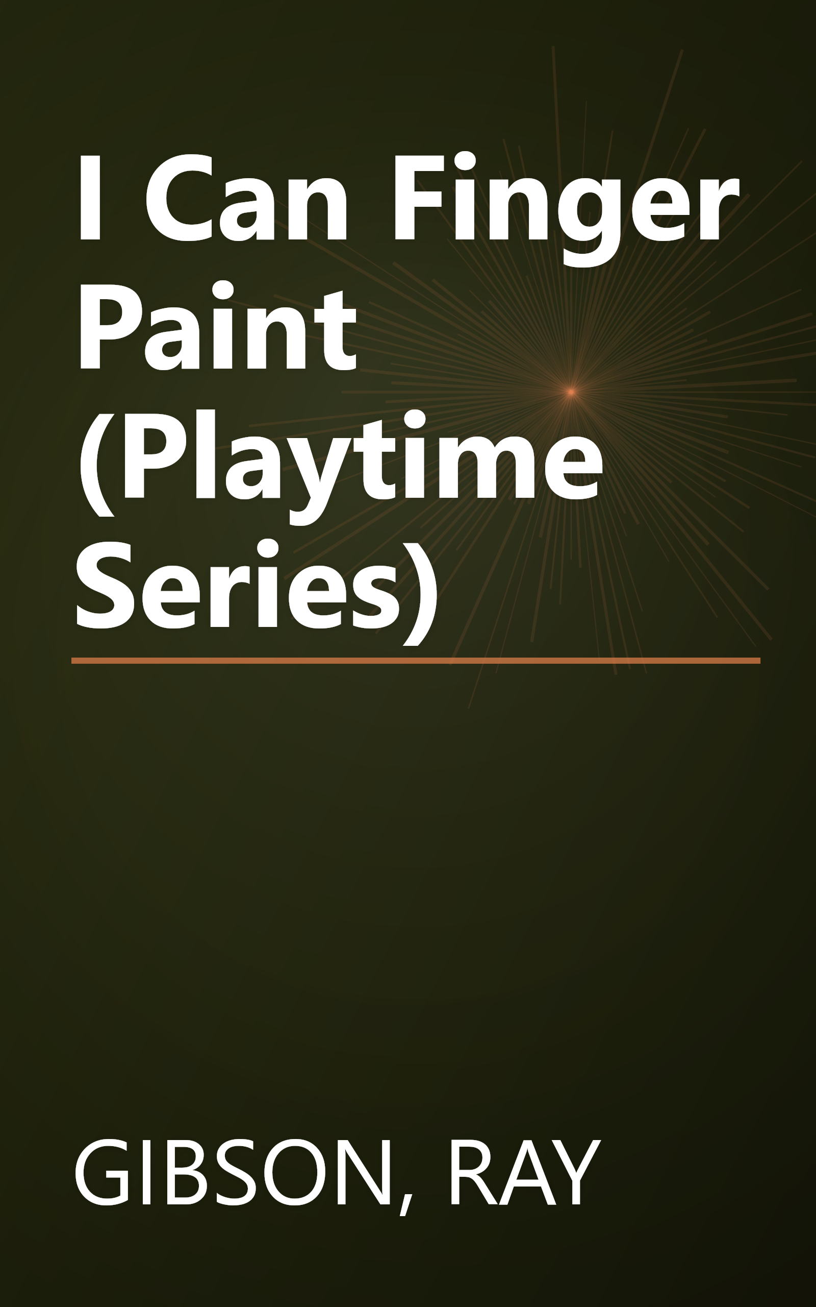 I Can Finger Paint (Playtime Series) book cover