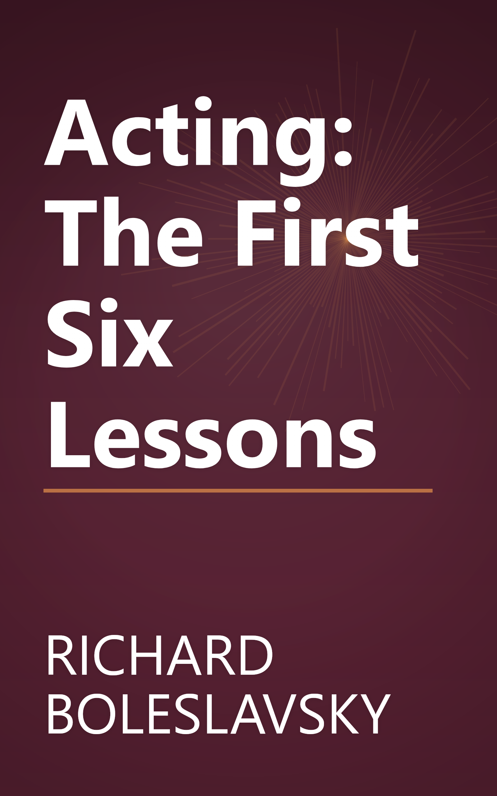 Acting: The First Six Lessons book cover