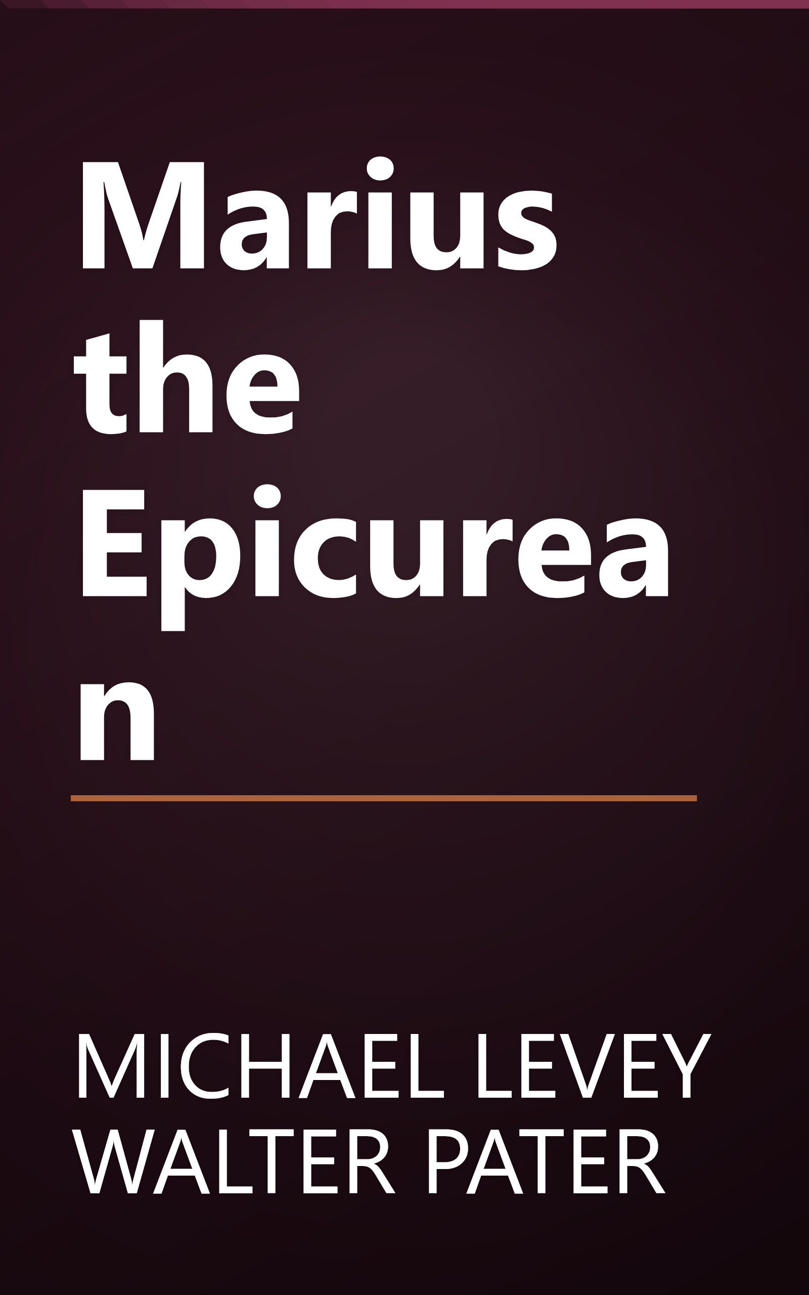 Marius the Epicurean book cover