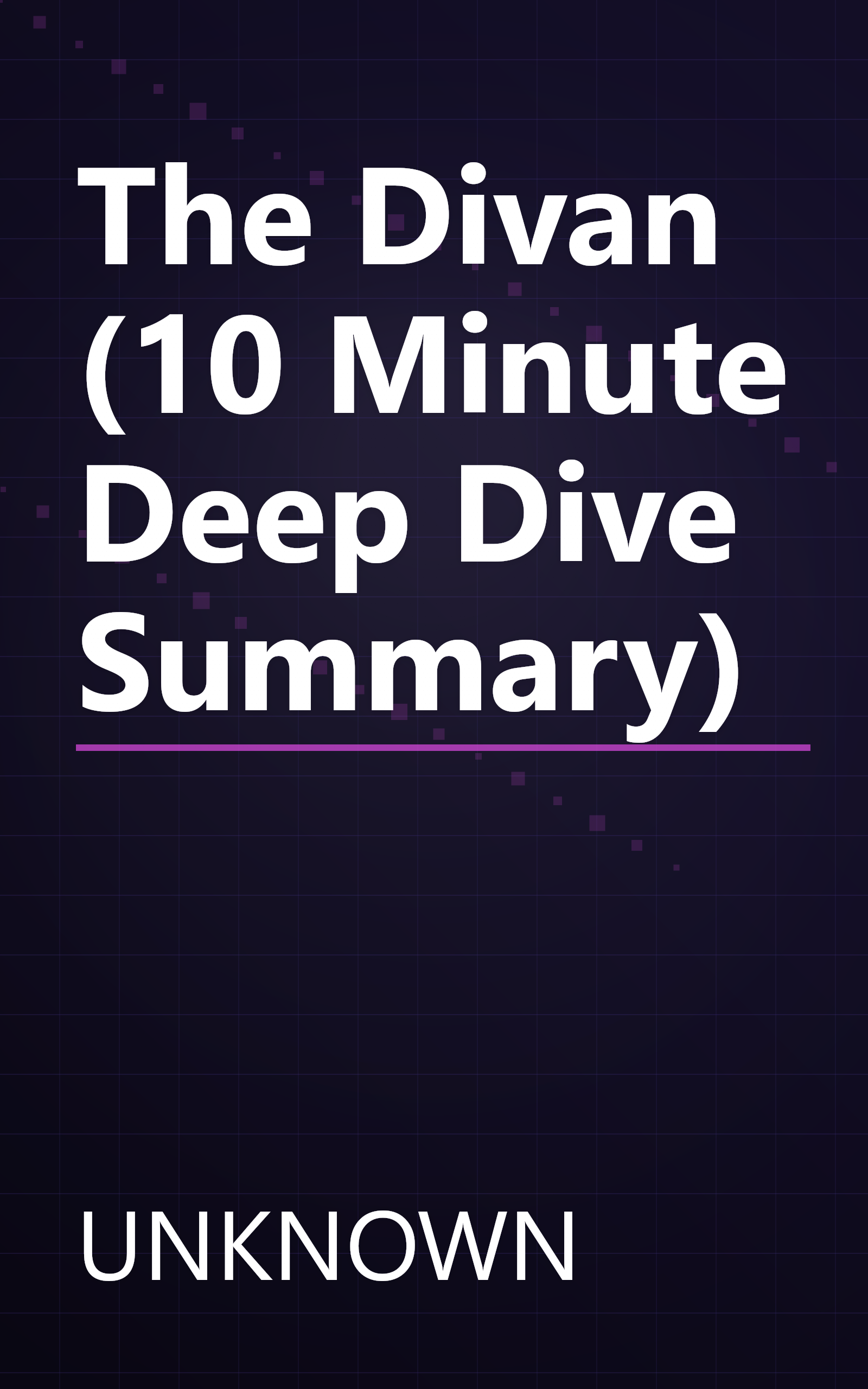 The Divan (10 Minute   Deep Dive Summary) book cover
