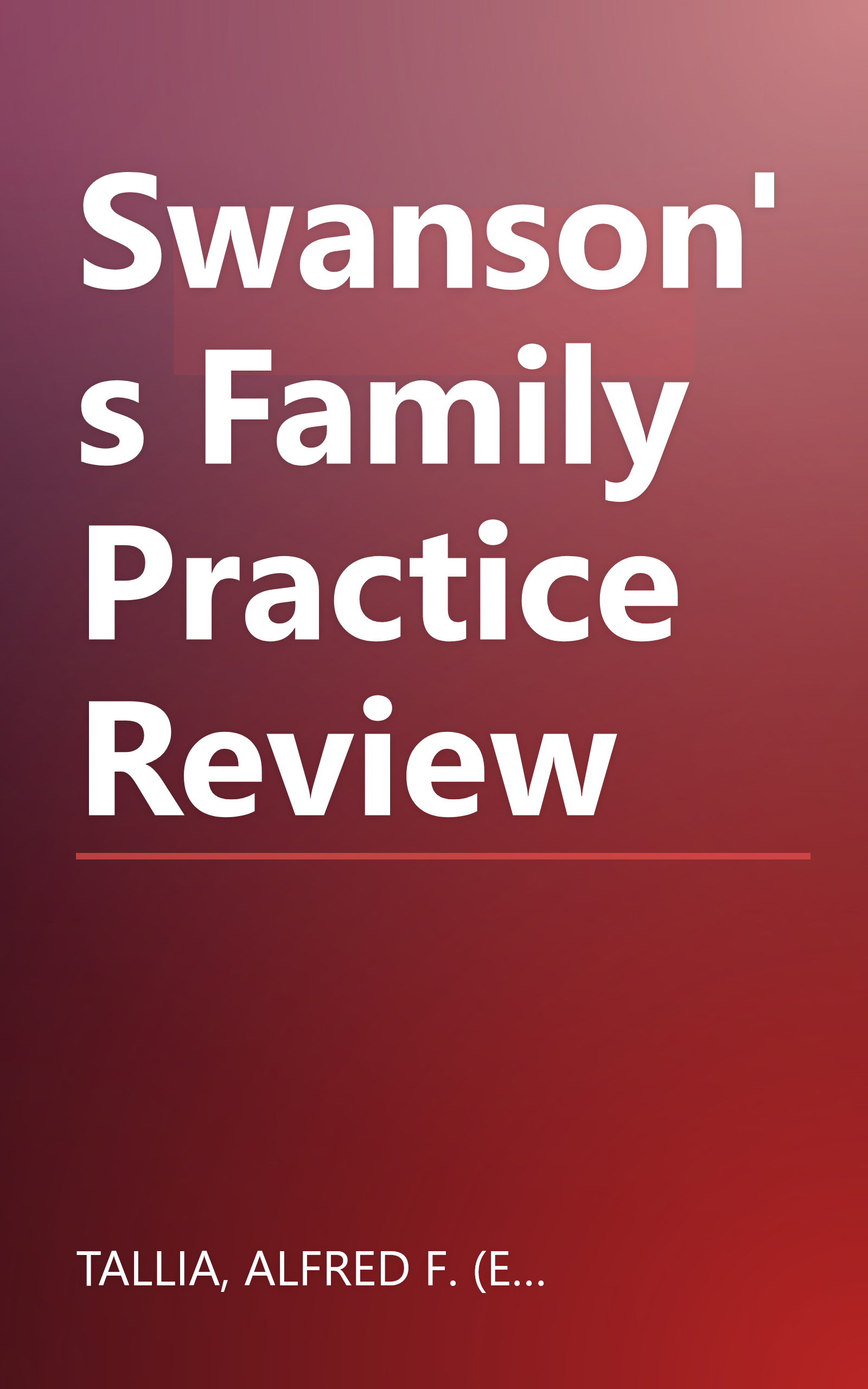 Swanson's Family Practice Review book cover
