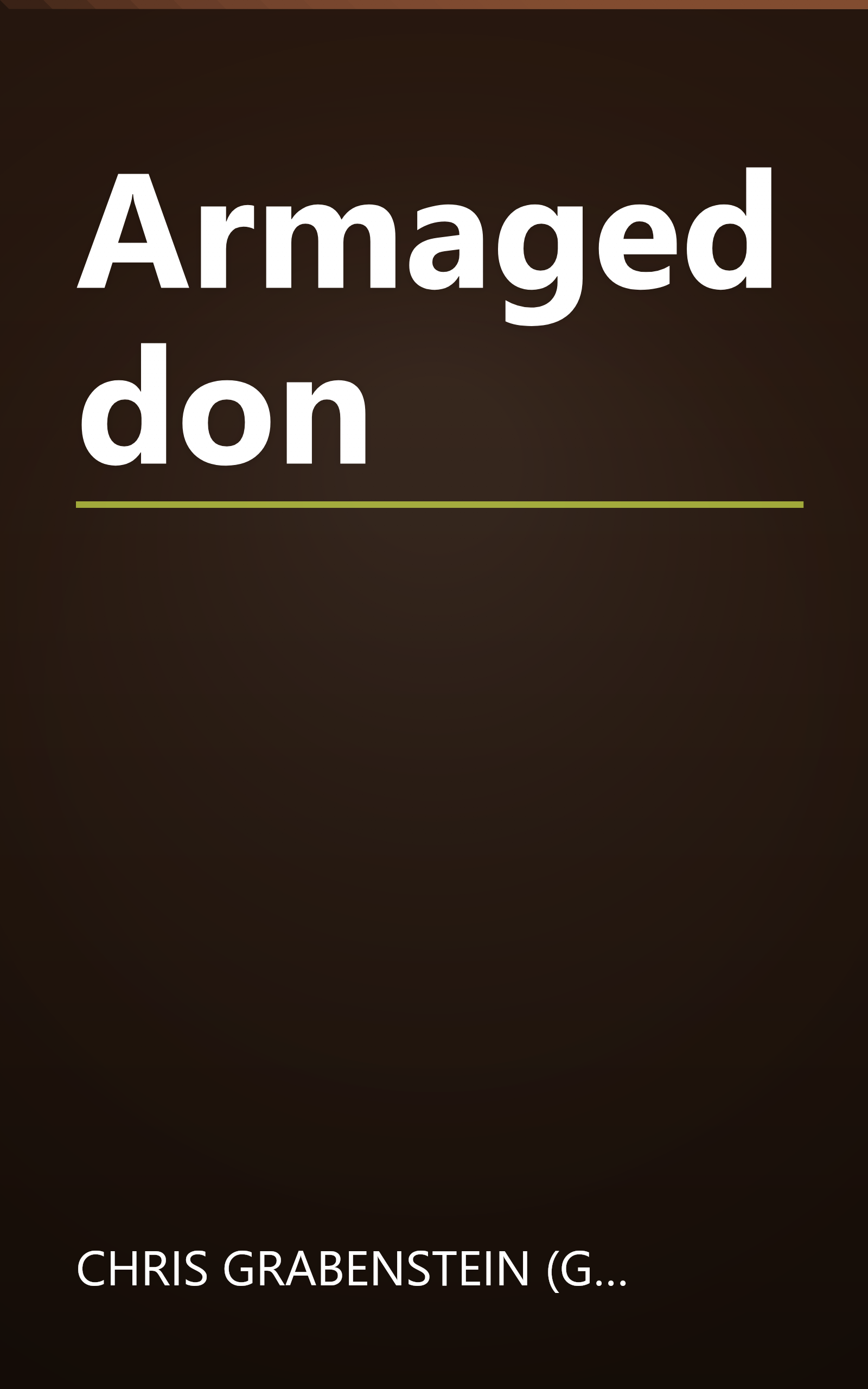 Armageddon book cover