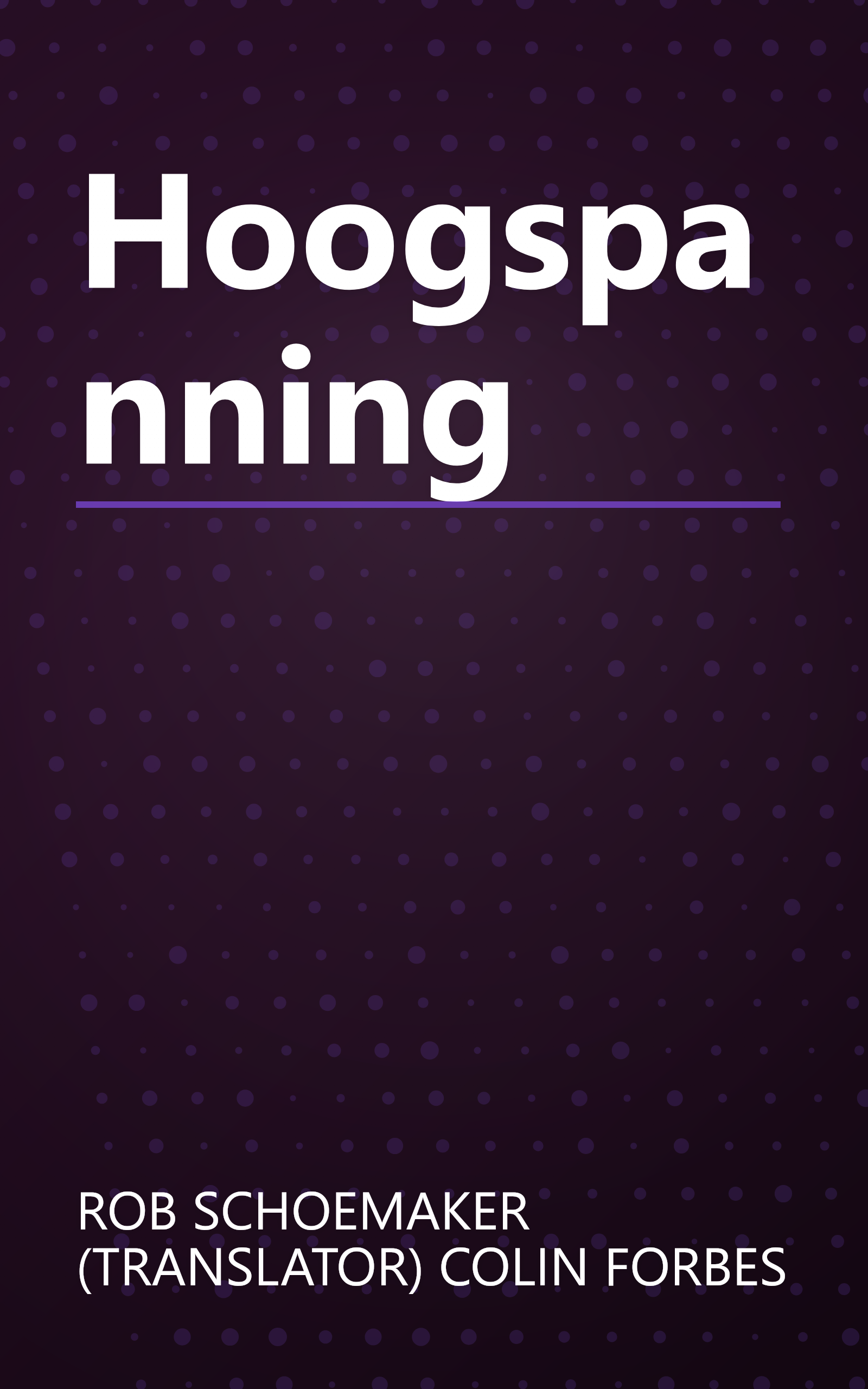 Hoogspanning book cover