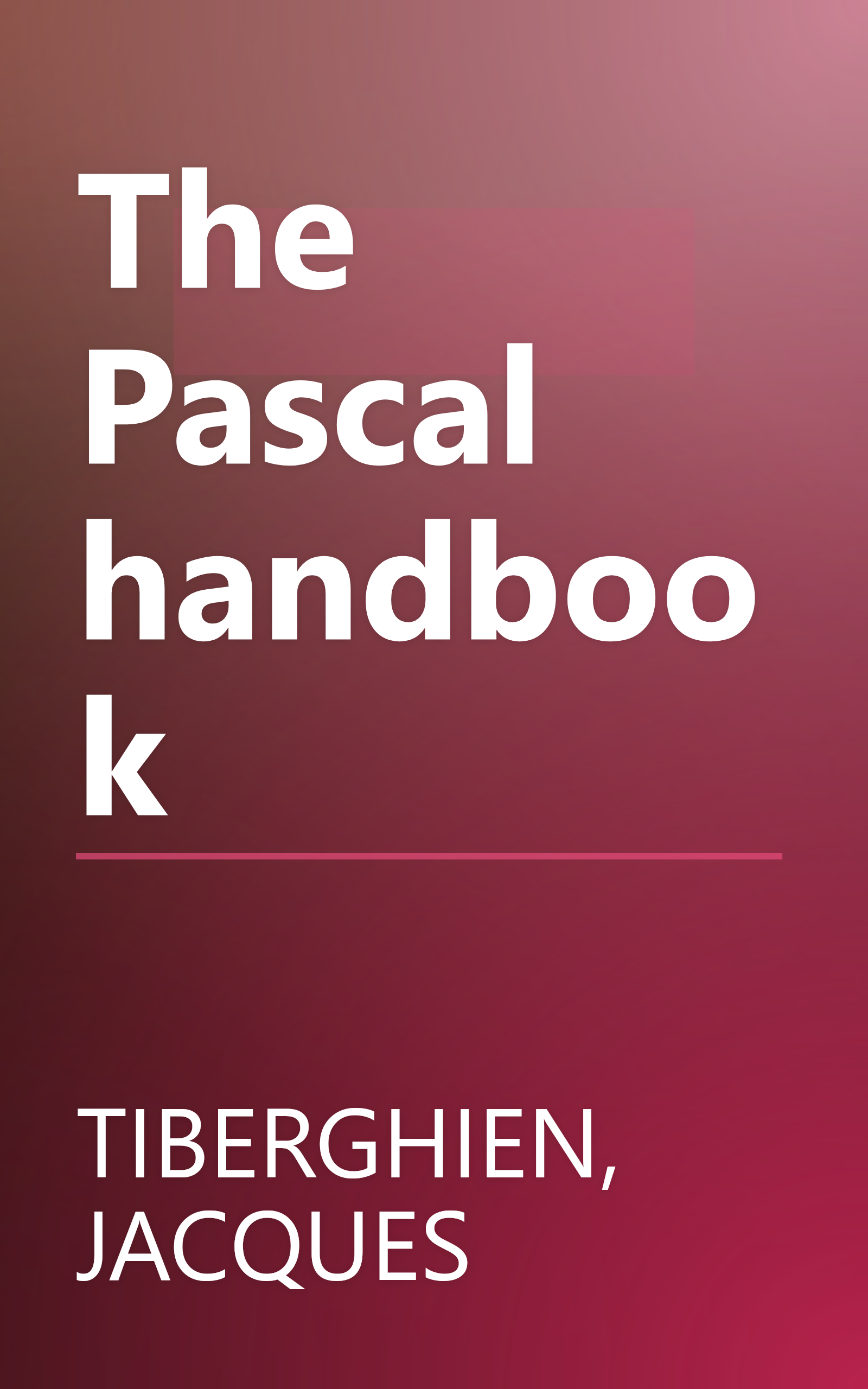 The Pascal handbook book cover