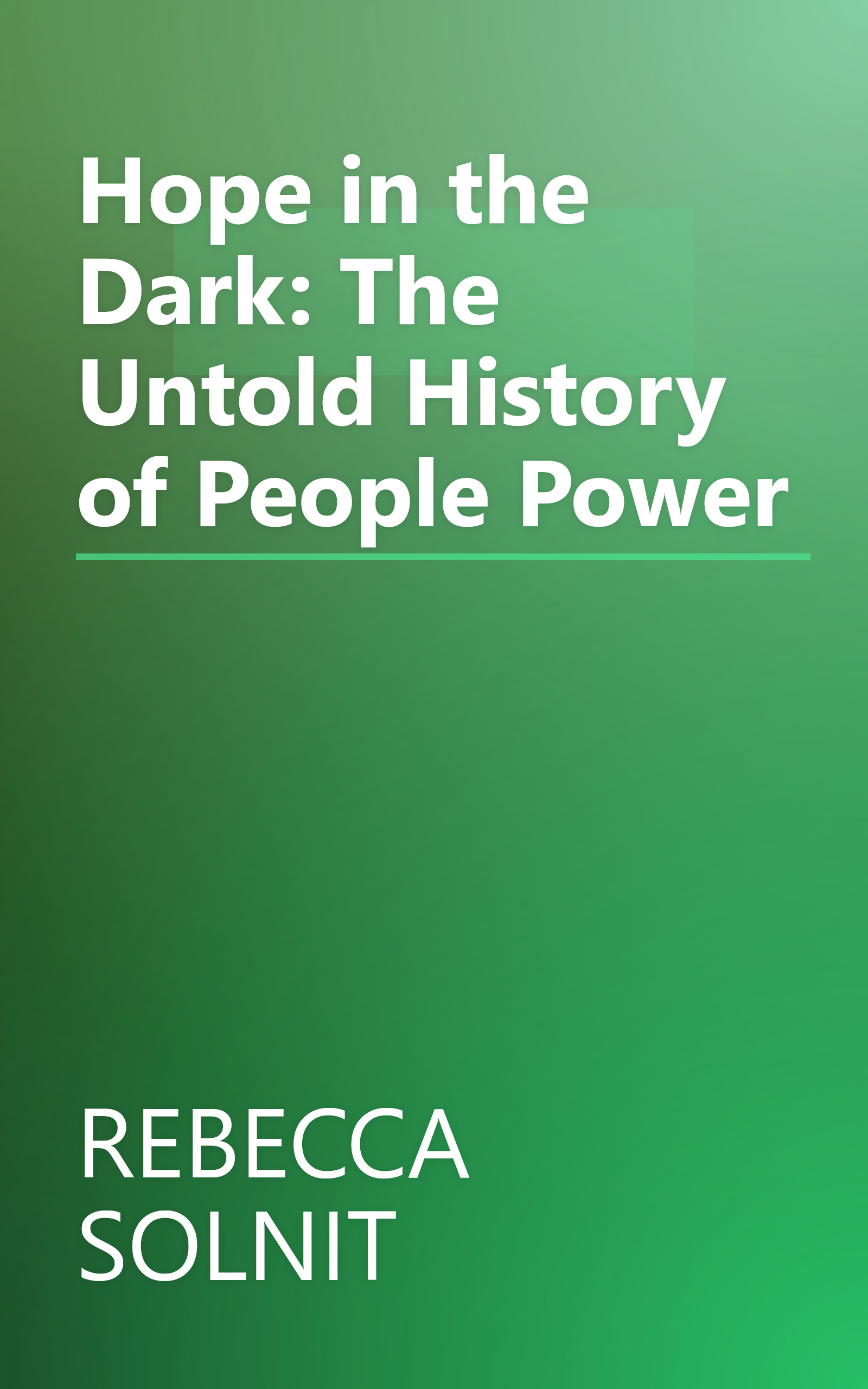 Hope in the Dark: The Untold History of People Power book cover
