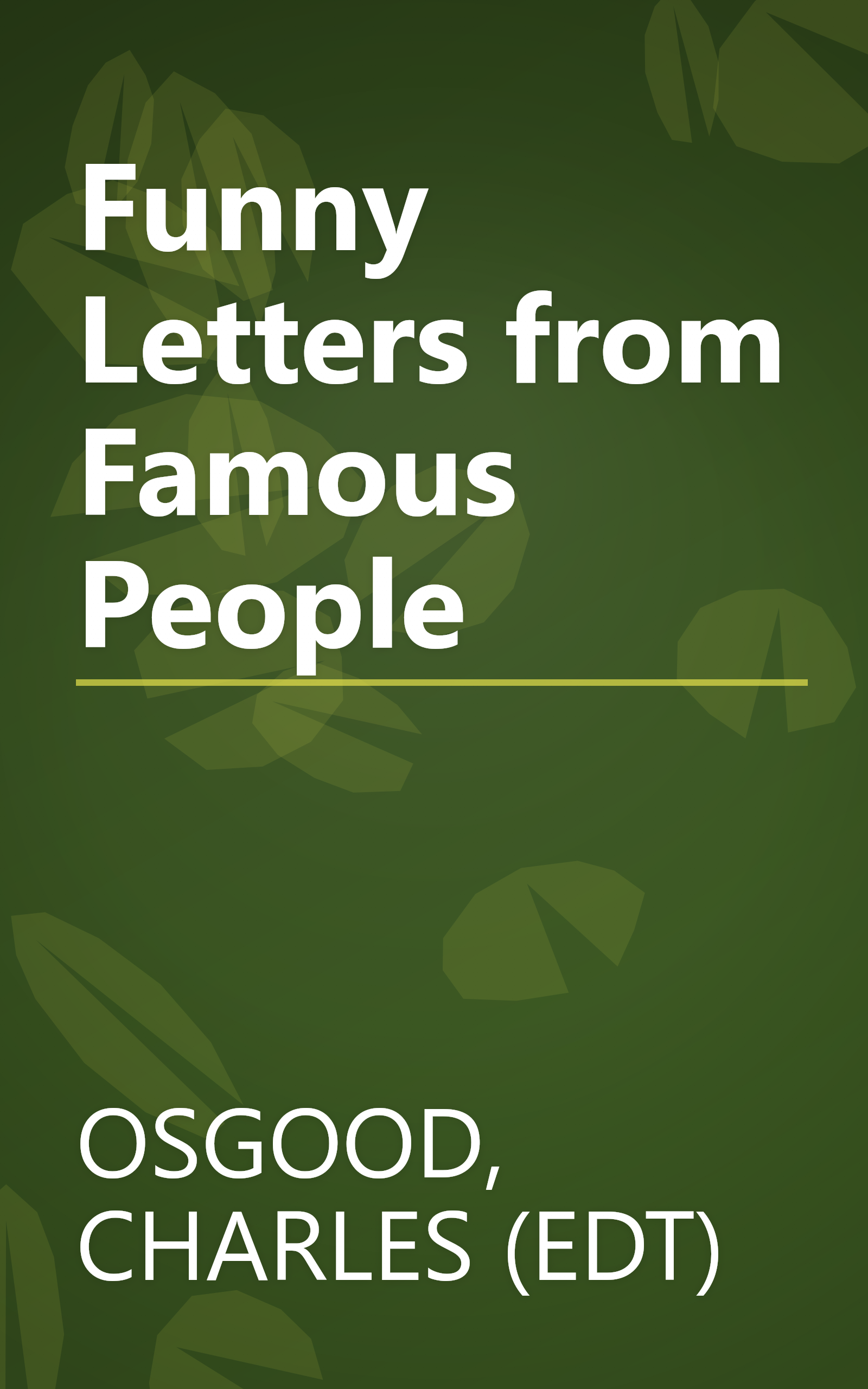 Funny Letters from Famous People book cover