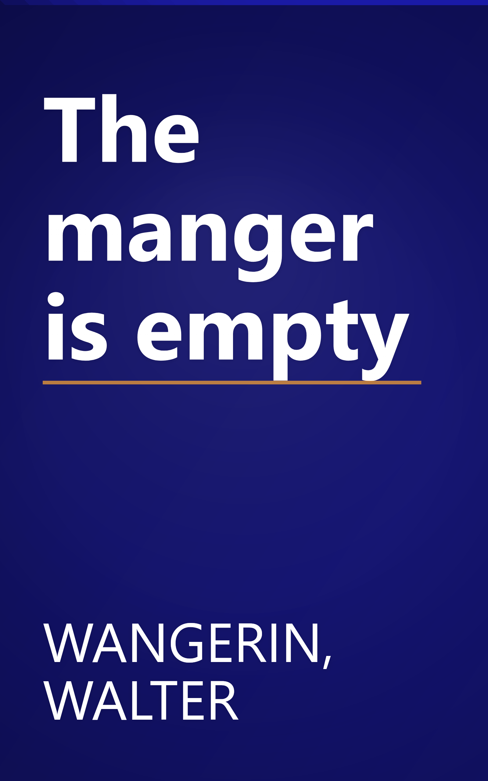 The manger is empty book cover