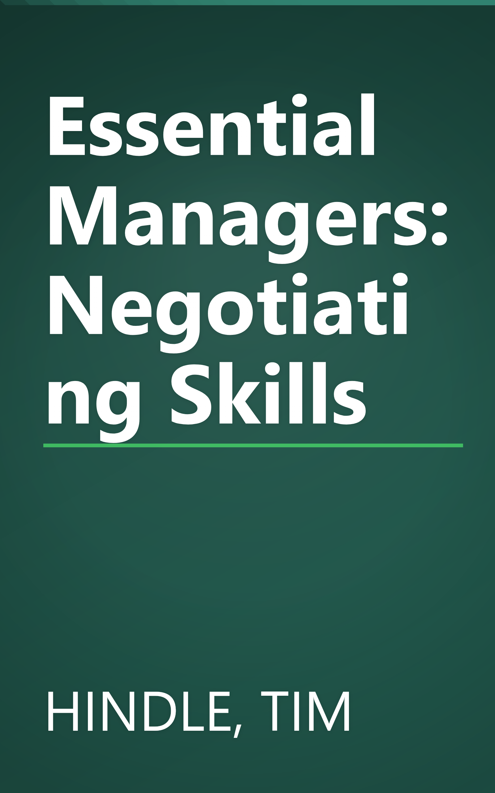 Essential Managers: Negotiating Skills book cover