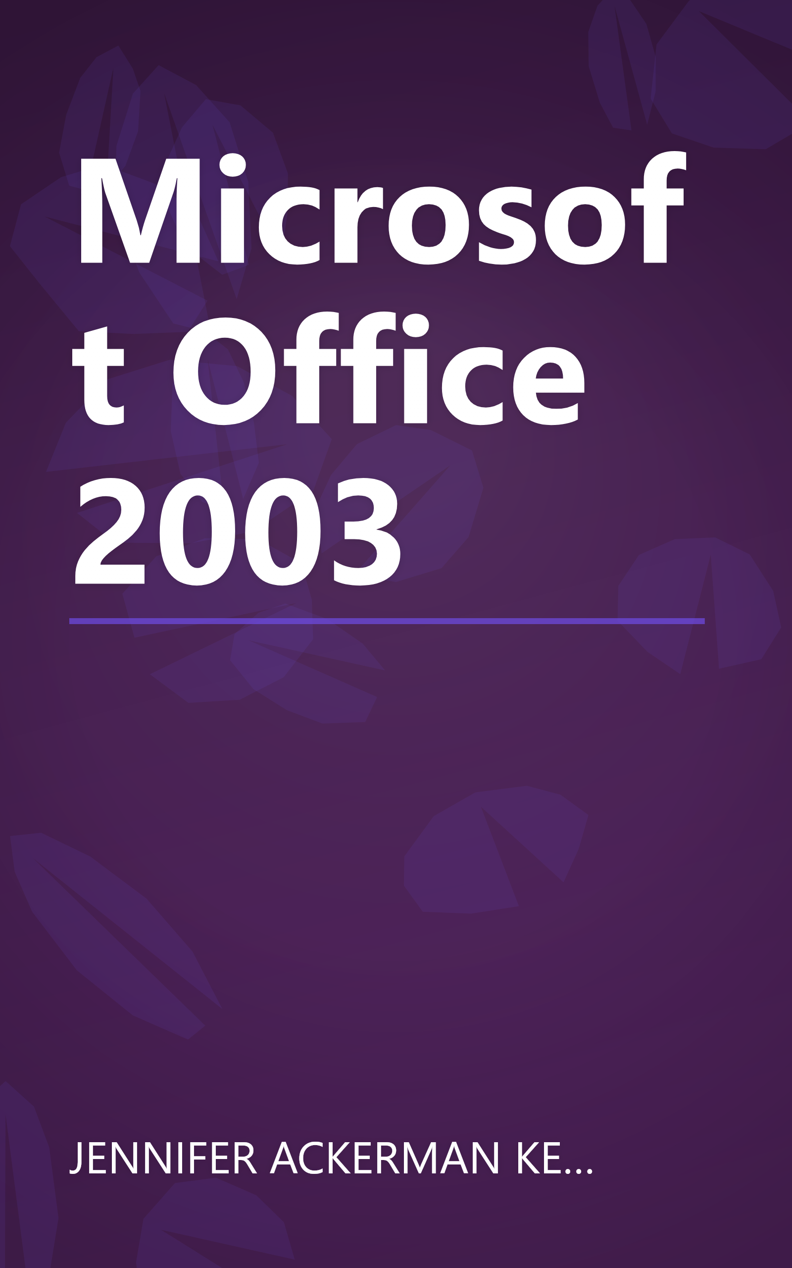 Microsoft Office 2003 book cover
