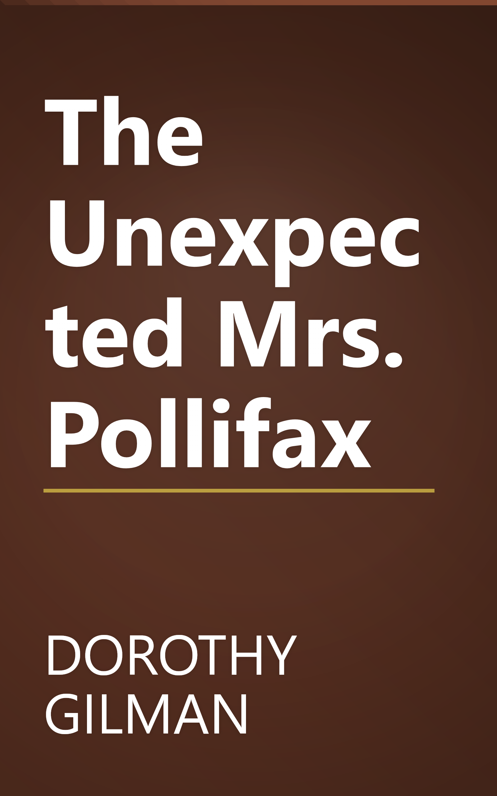 The Unexpected Mrs. Pollifax book cover