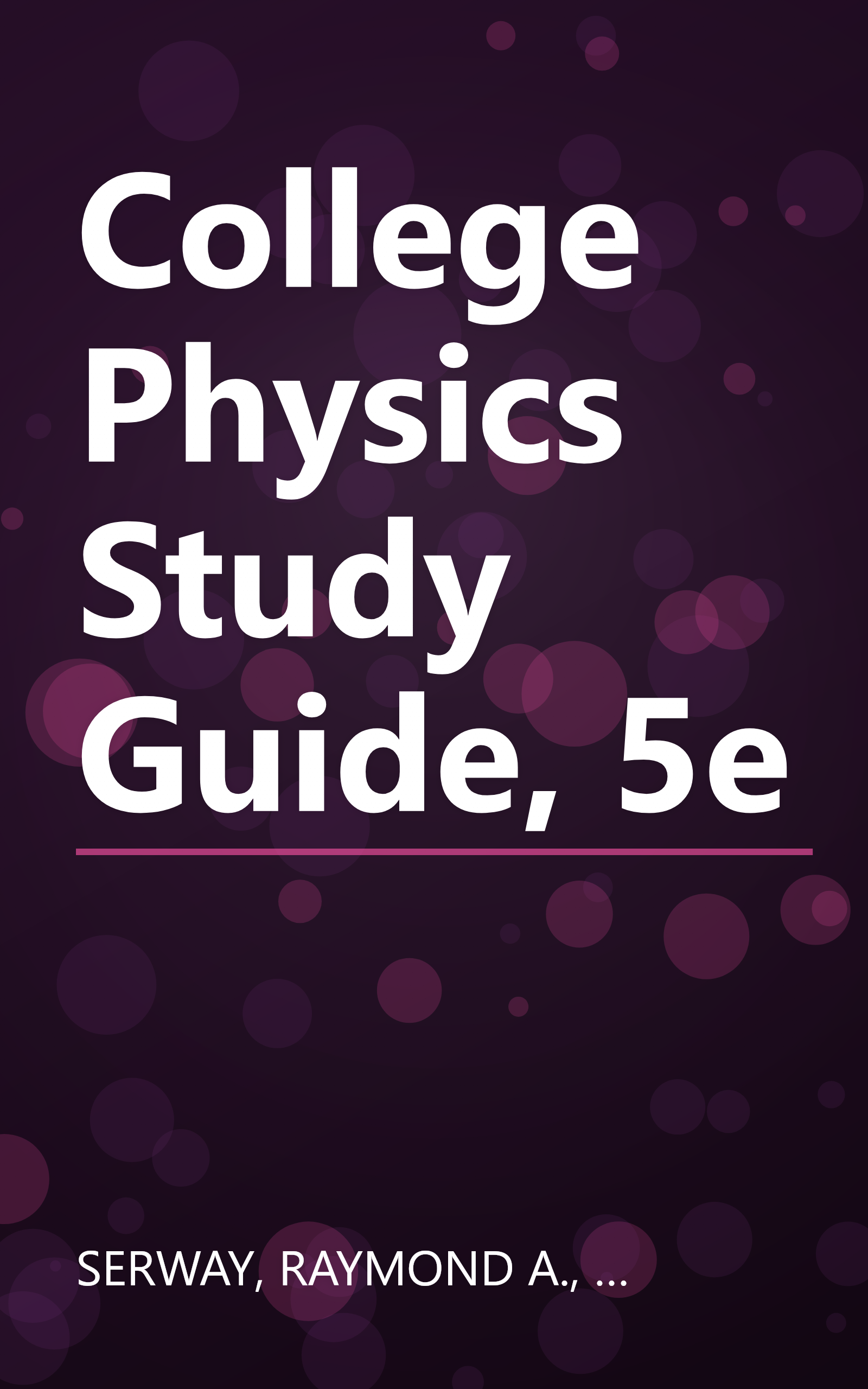 College Physics Study Guide, 5e book cover