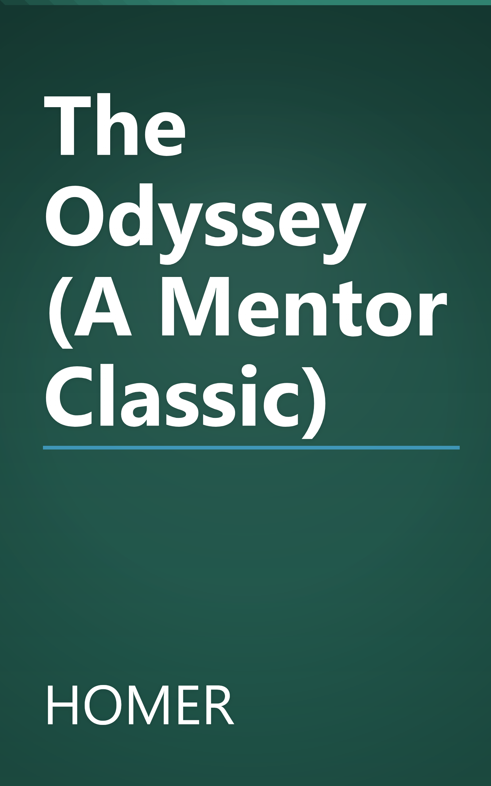 The Odyssey (A Mentor Classic) book cover
