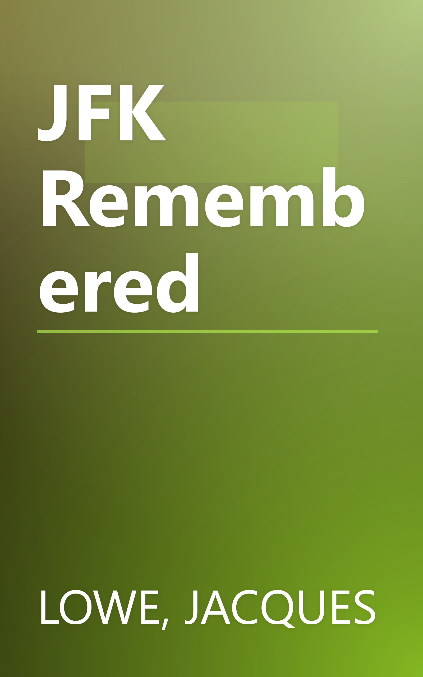 JFK Remembered book cover