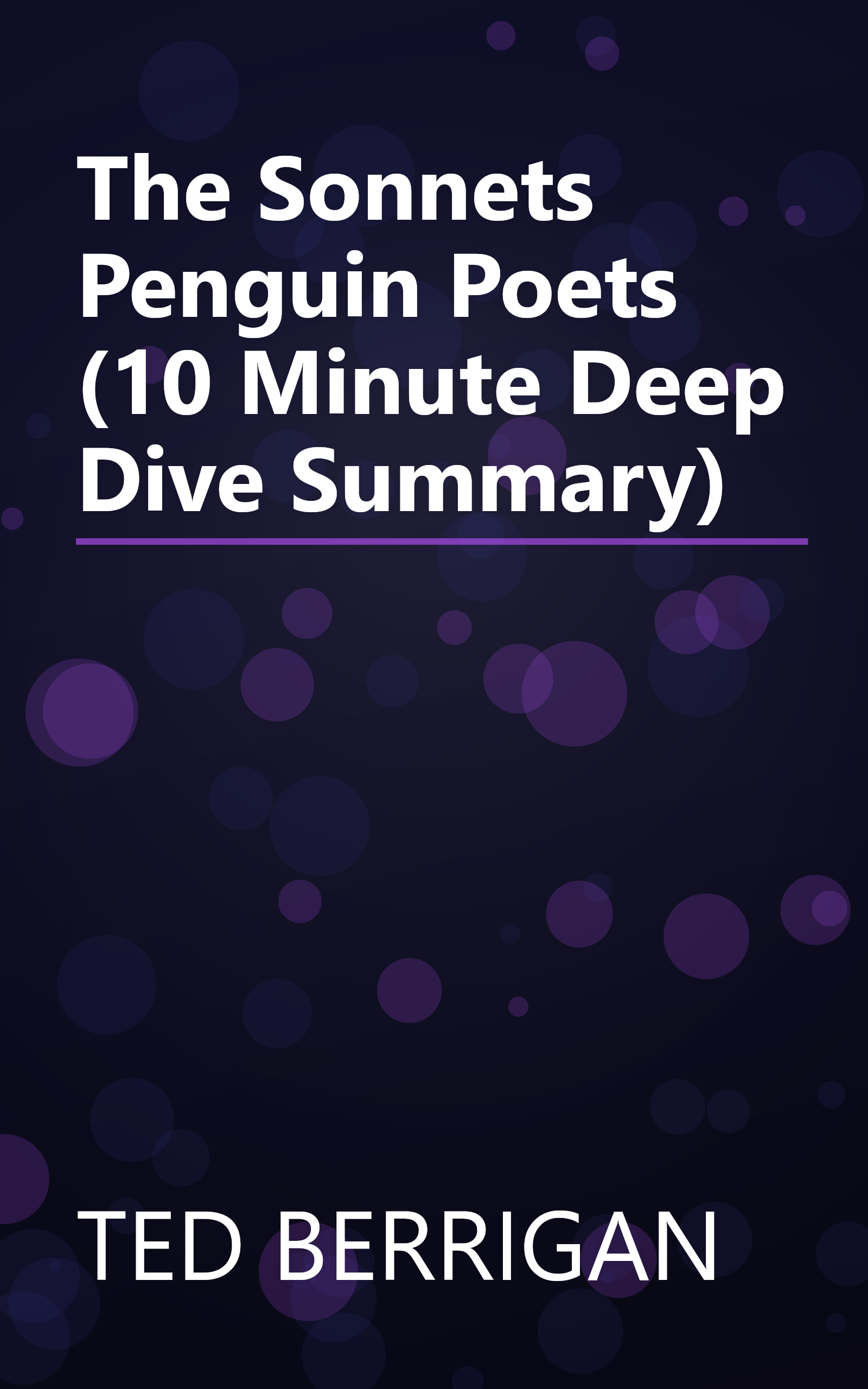 The Sonnets  Penguin Poets  (10 Minute   Deep Dive Summary) book cover