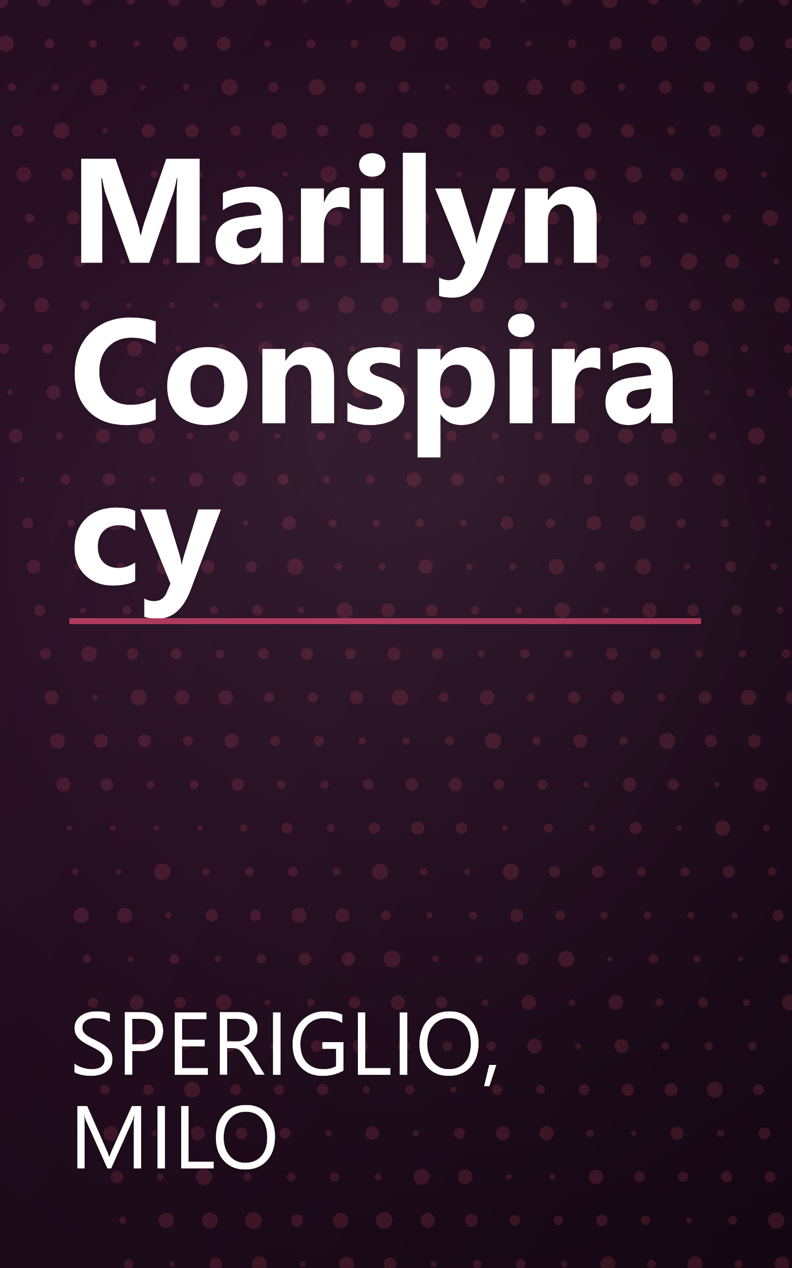 Marilyn Conspiracy book cover