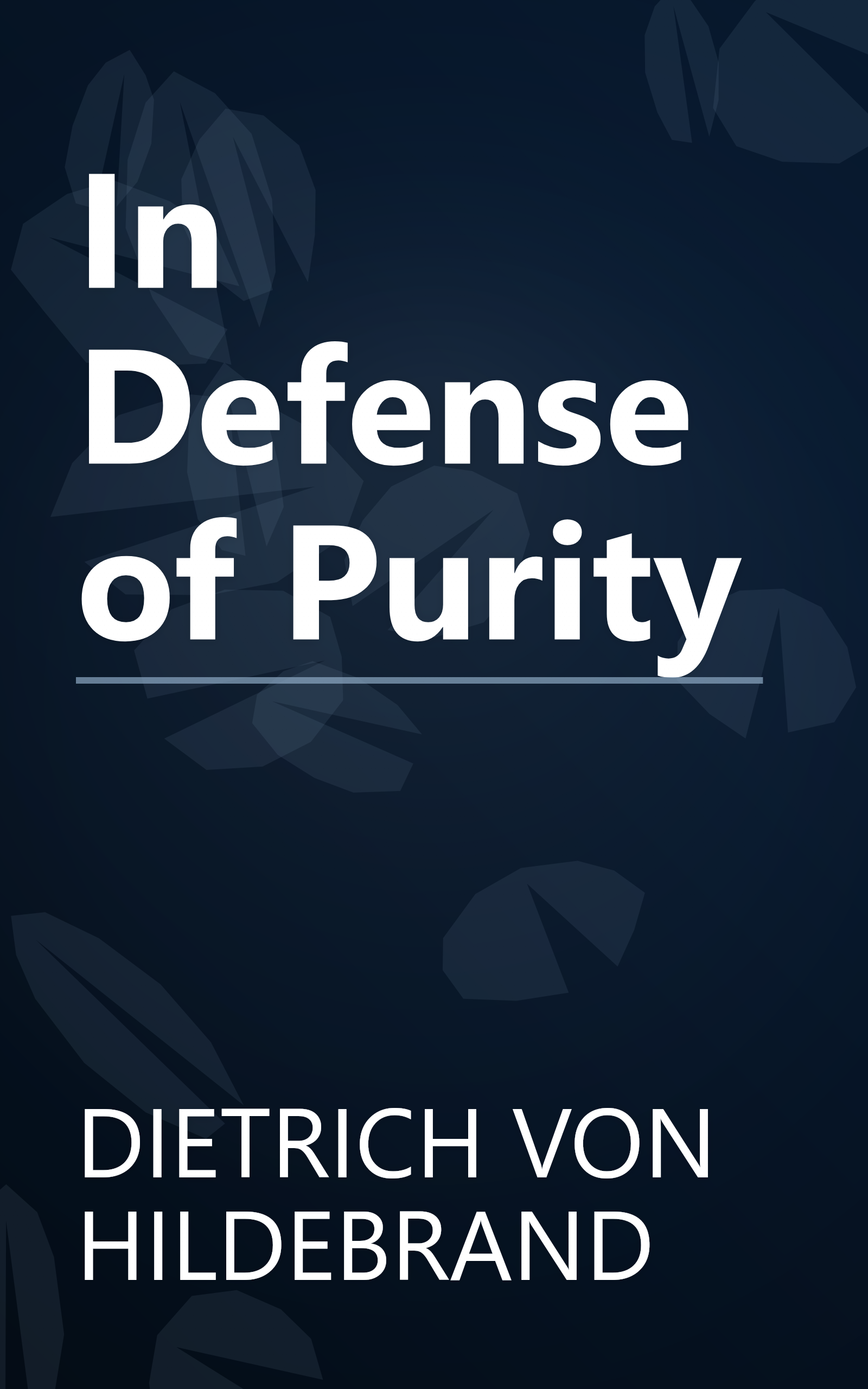 In Defense of Purity book cover