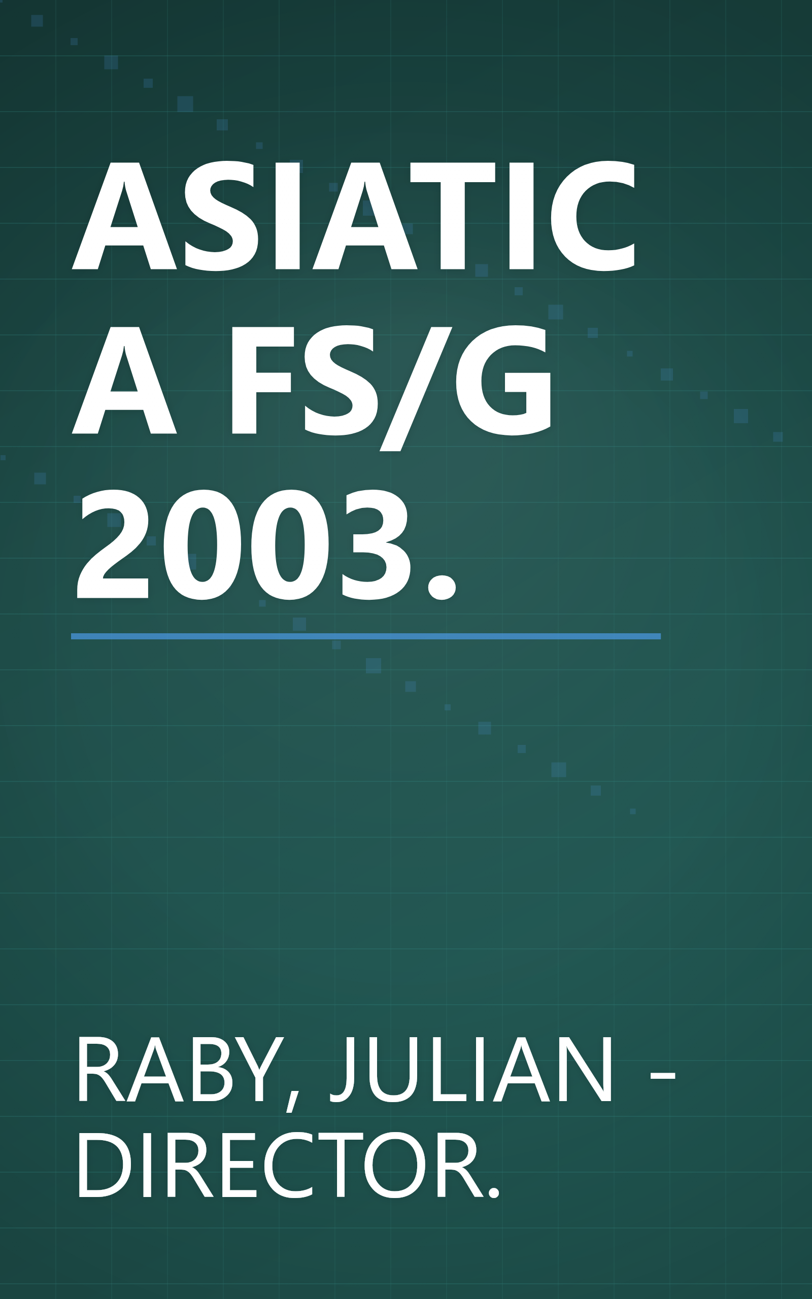 ASIATICA FS/G 2003. book cover