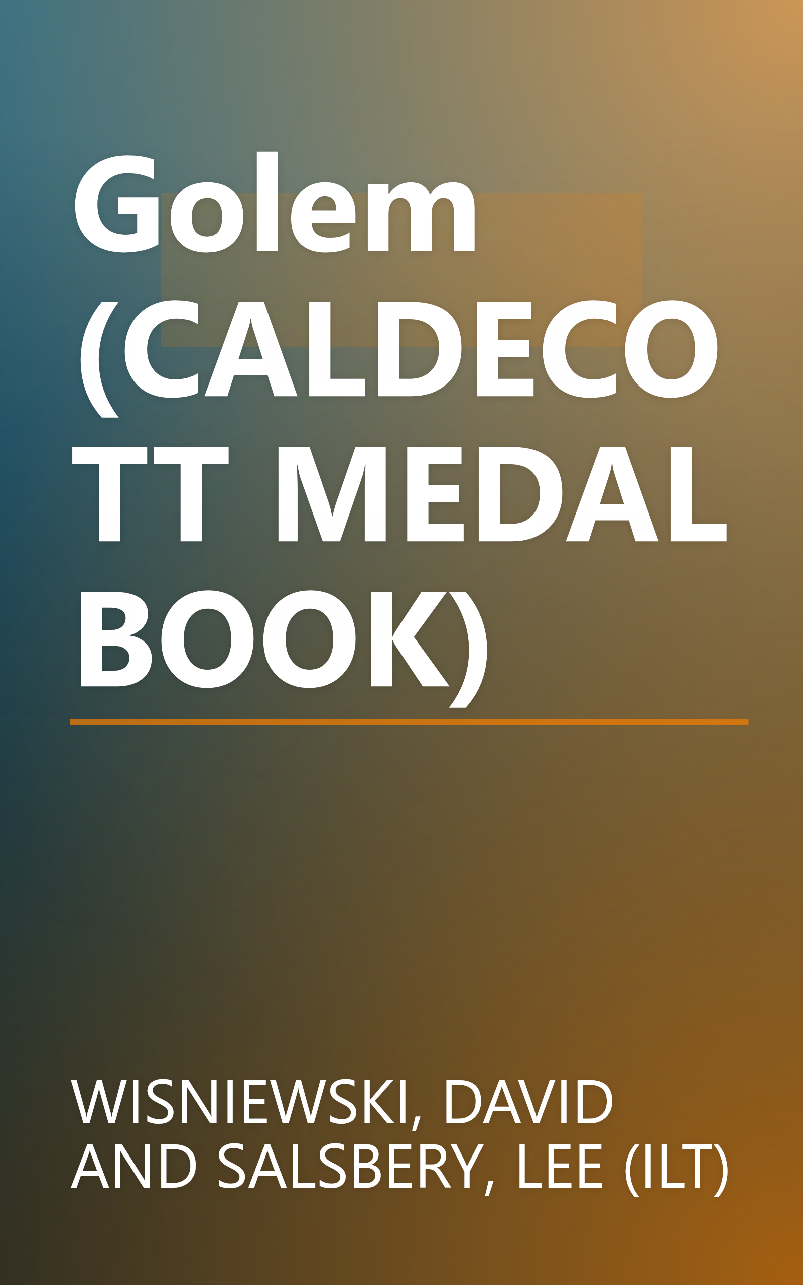 Golem (CALDECOTT MEDAL BOOK) book cover