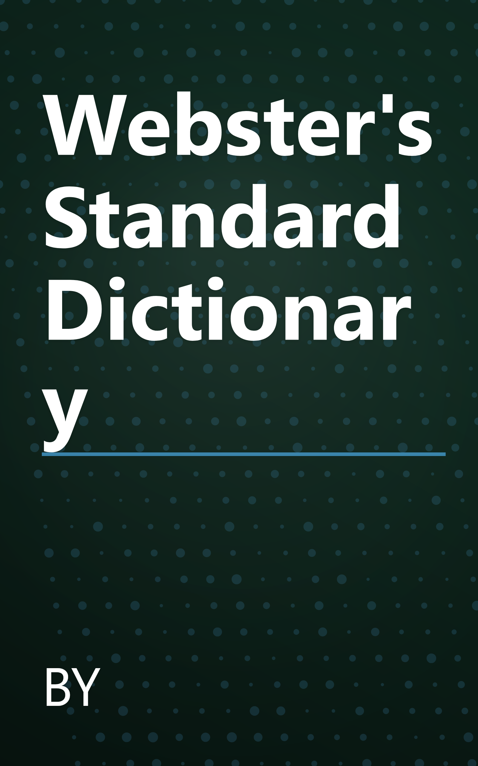 Webster's Standard Dictionary book cover