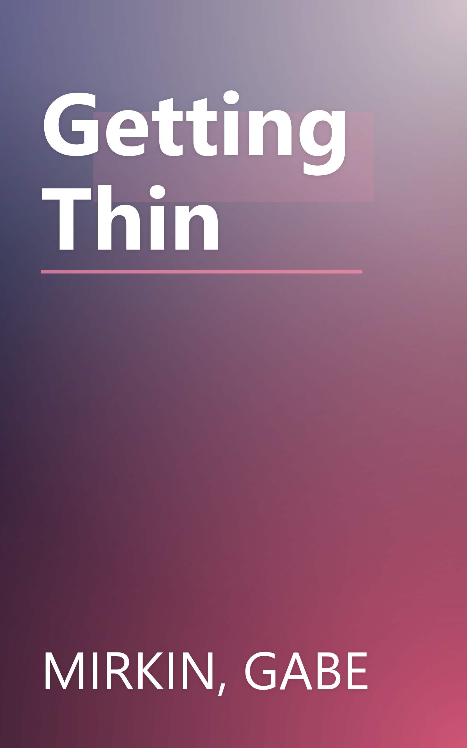 Getting Thin book cover