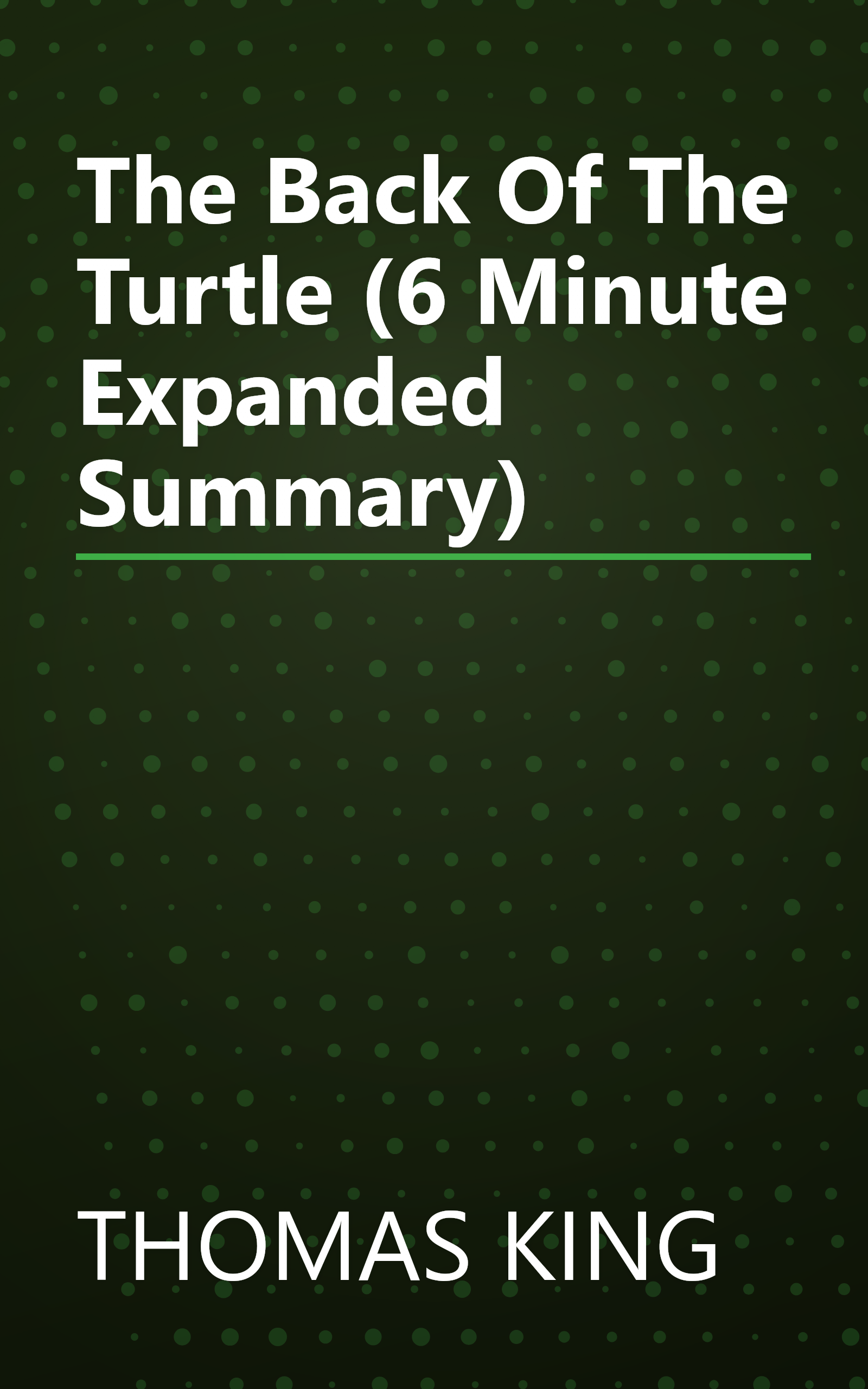 The Back Of The Turtle (6 Minute   Expanded Summary) book cover