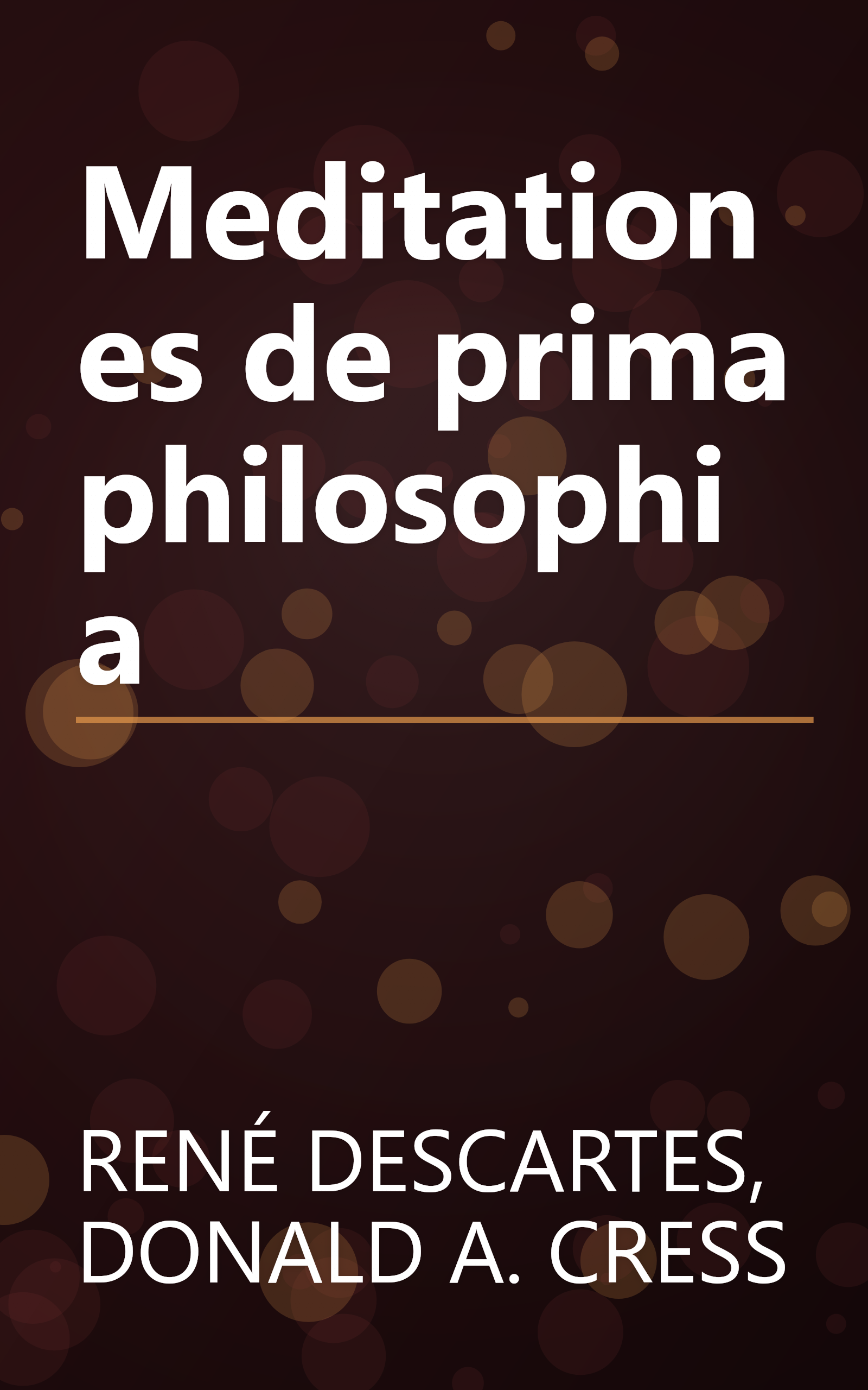 Meditationes de prima philosophia book cover