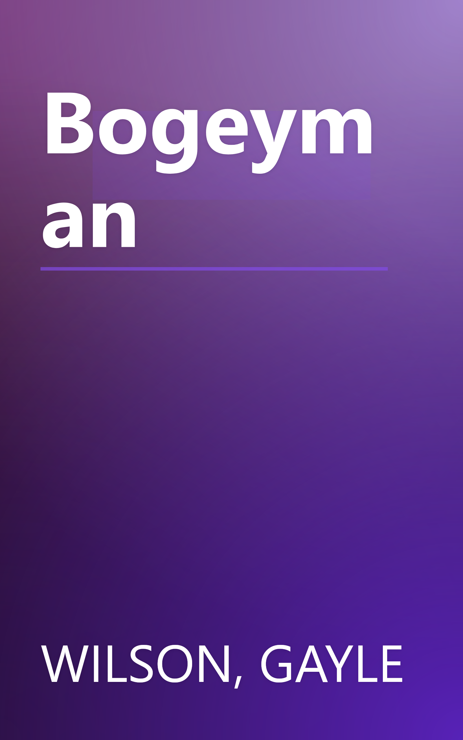 Bogeyman book cover