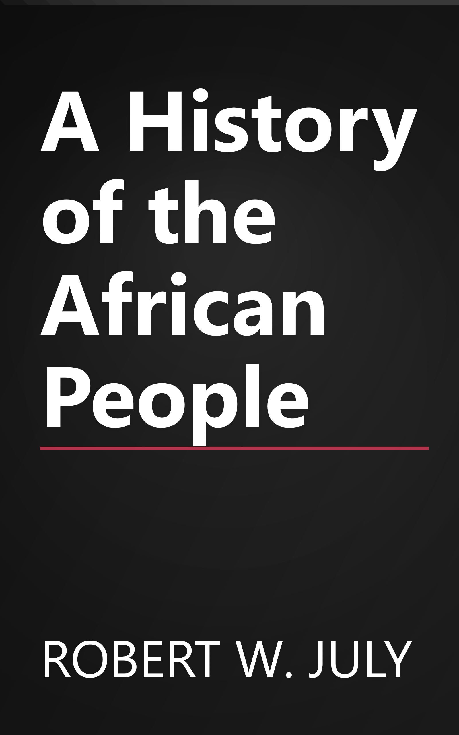 A History of the African People book cover