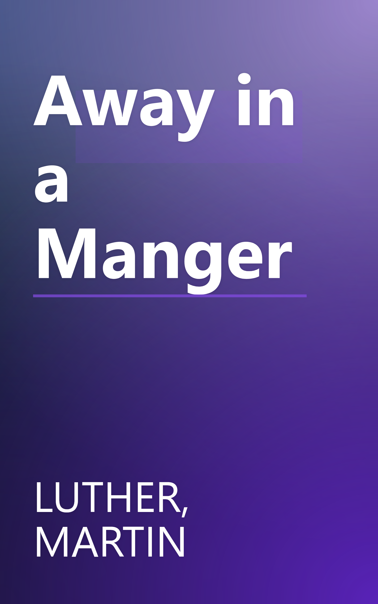 Away in a Manger book cover