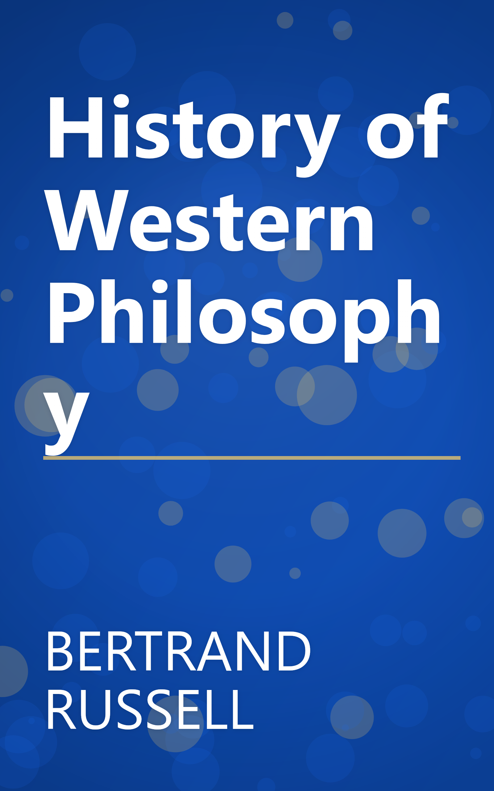 History of Western Philosophy book cover