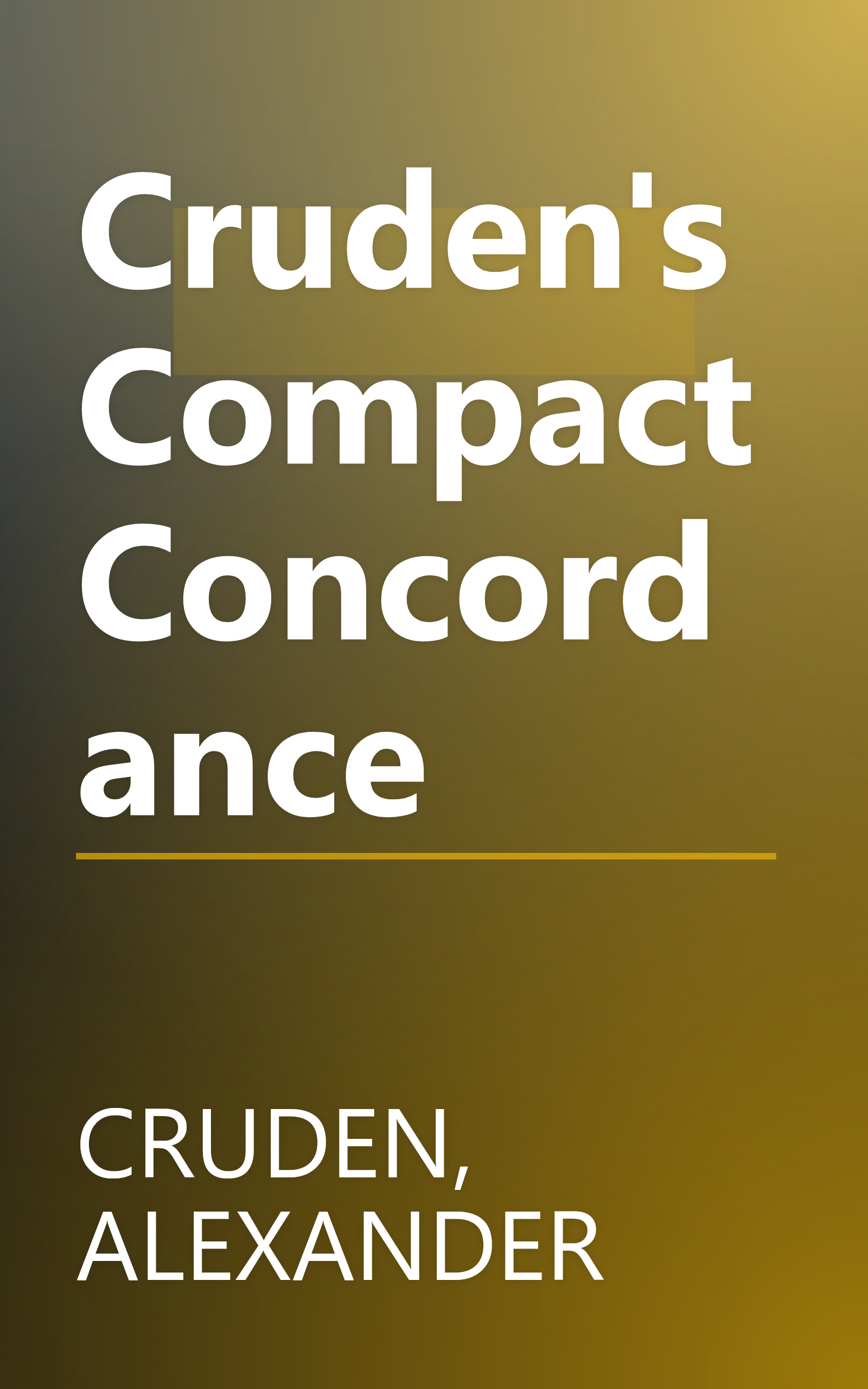 Cruden's Compact Concordance book cover