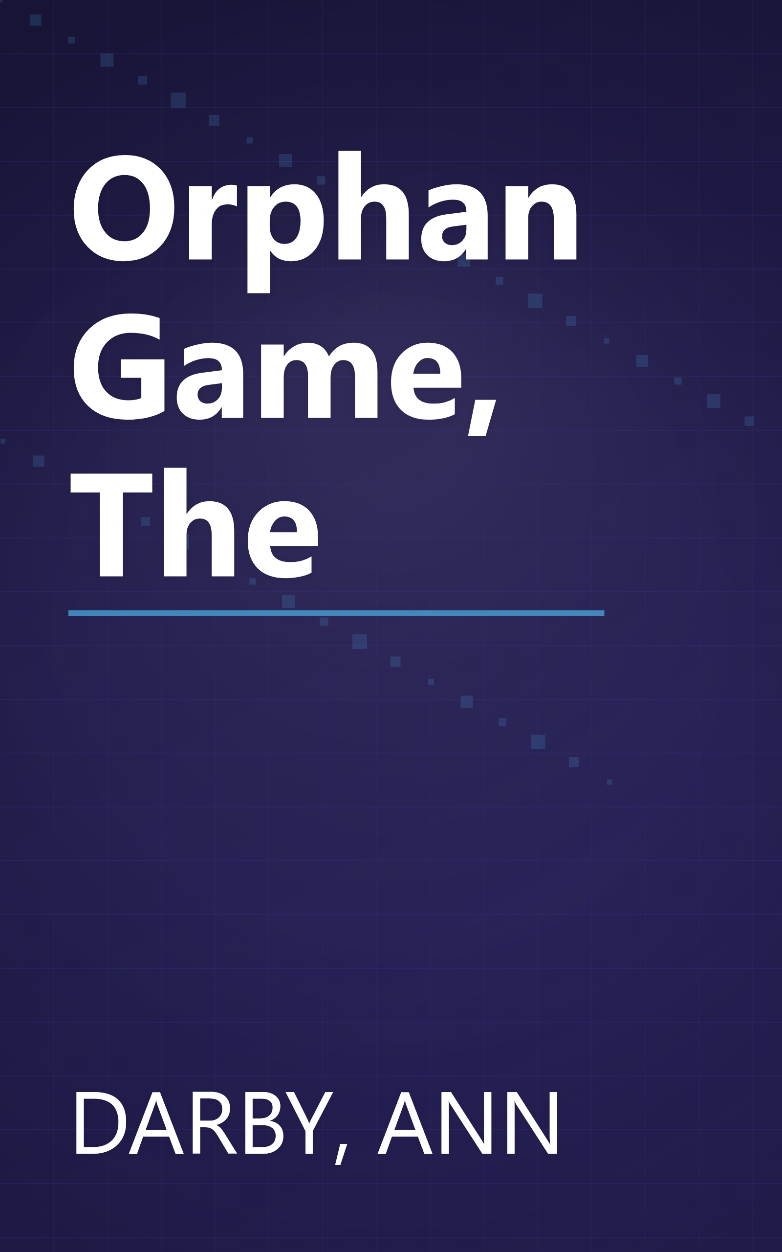 Orphan Game, The book cover
