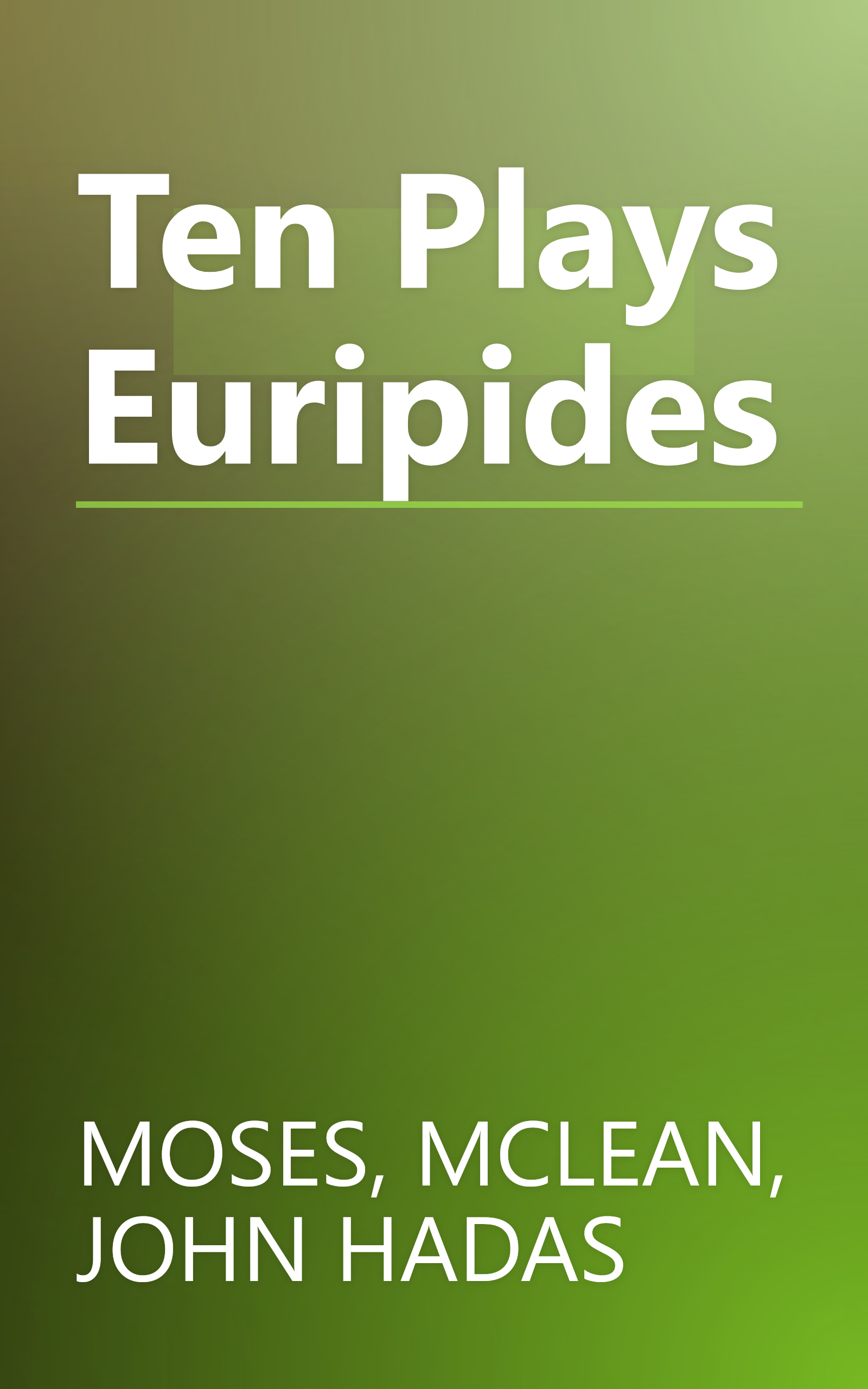 Ten Plays Euripides book cover