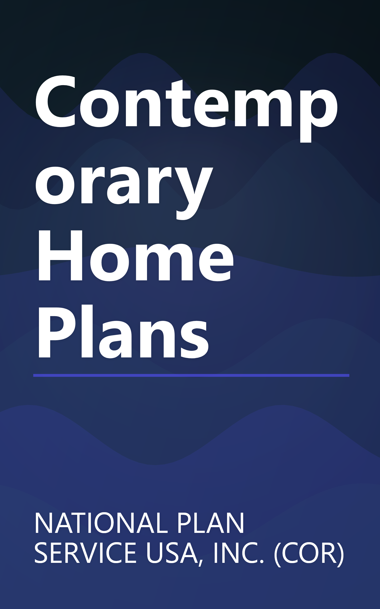 Contemporary Home Plans book cover