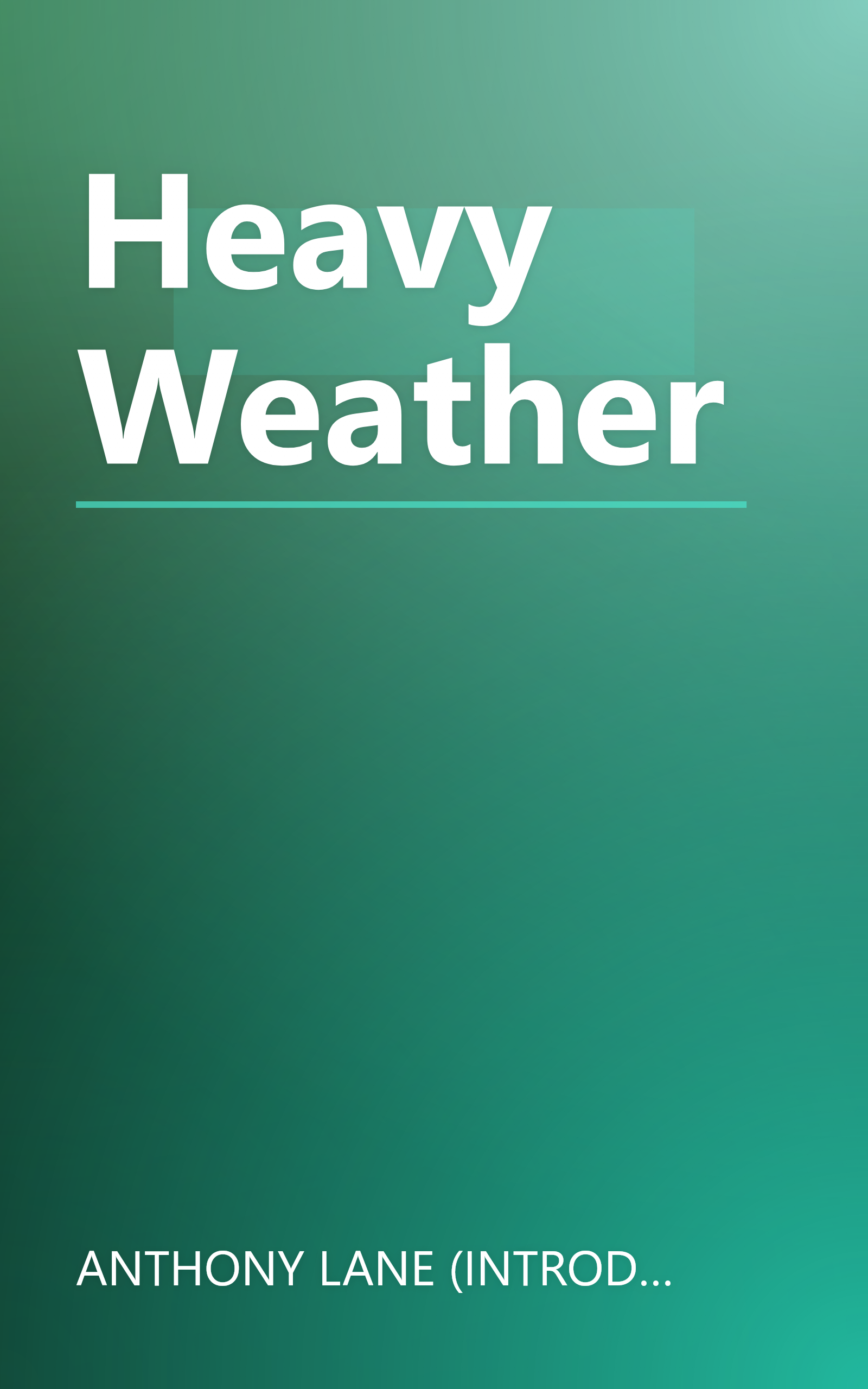 Heavy Weather book cover