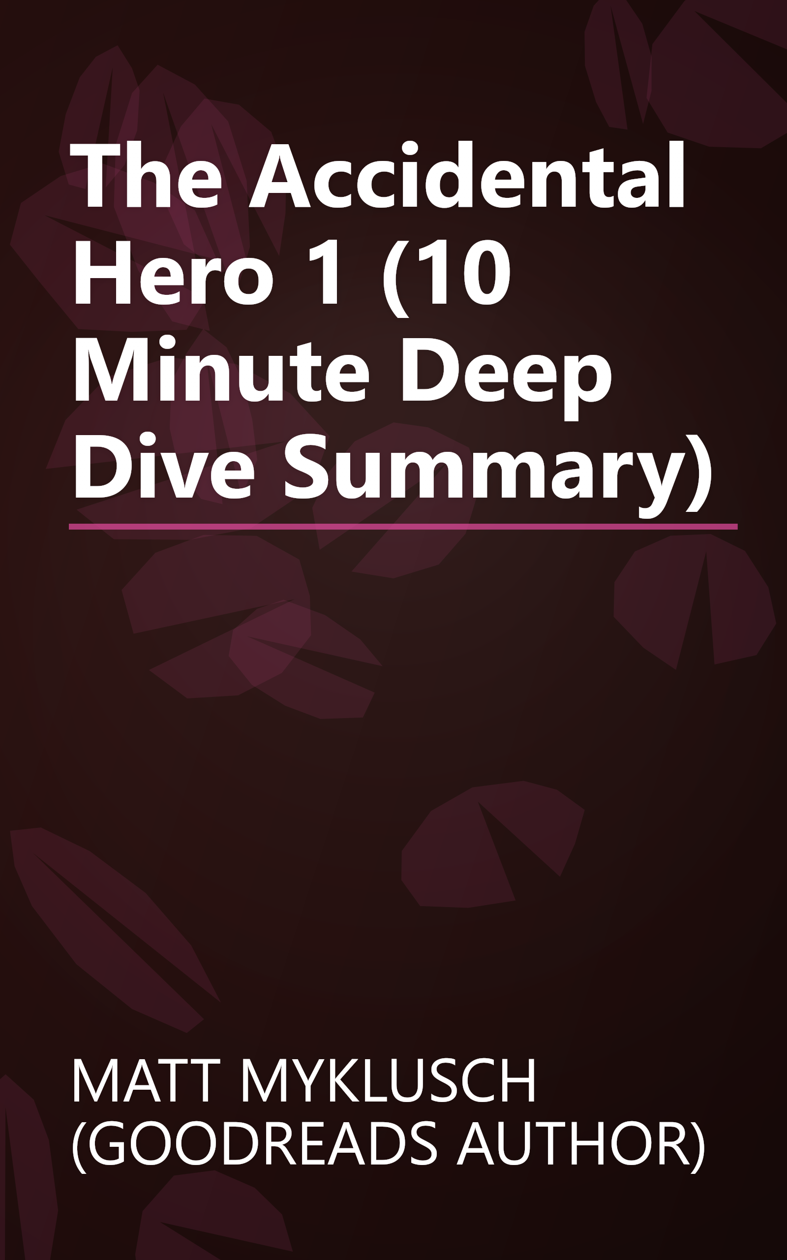 The Accidental Hero 1 (10 Minute   Deep Dive Summary) book cover
