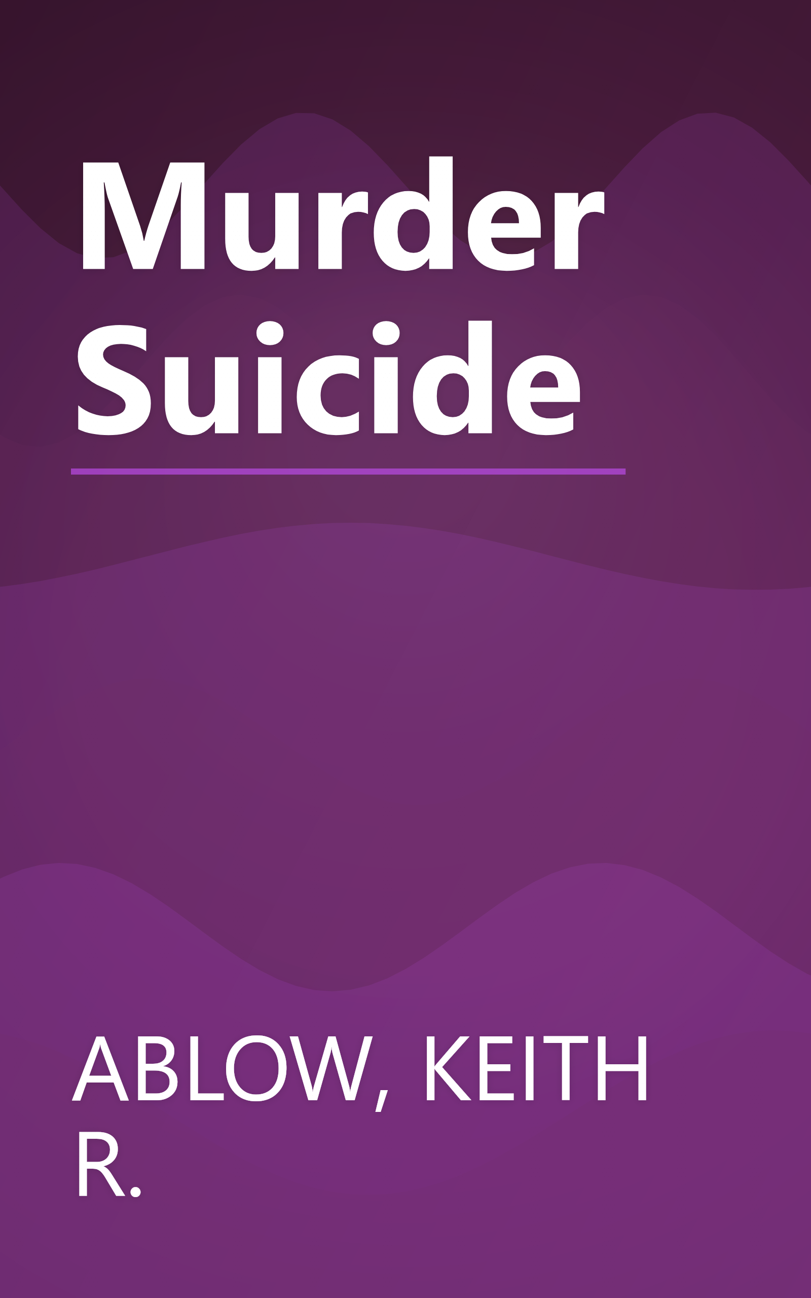 Murder Suicide book cover