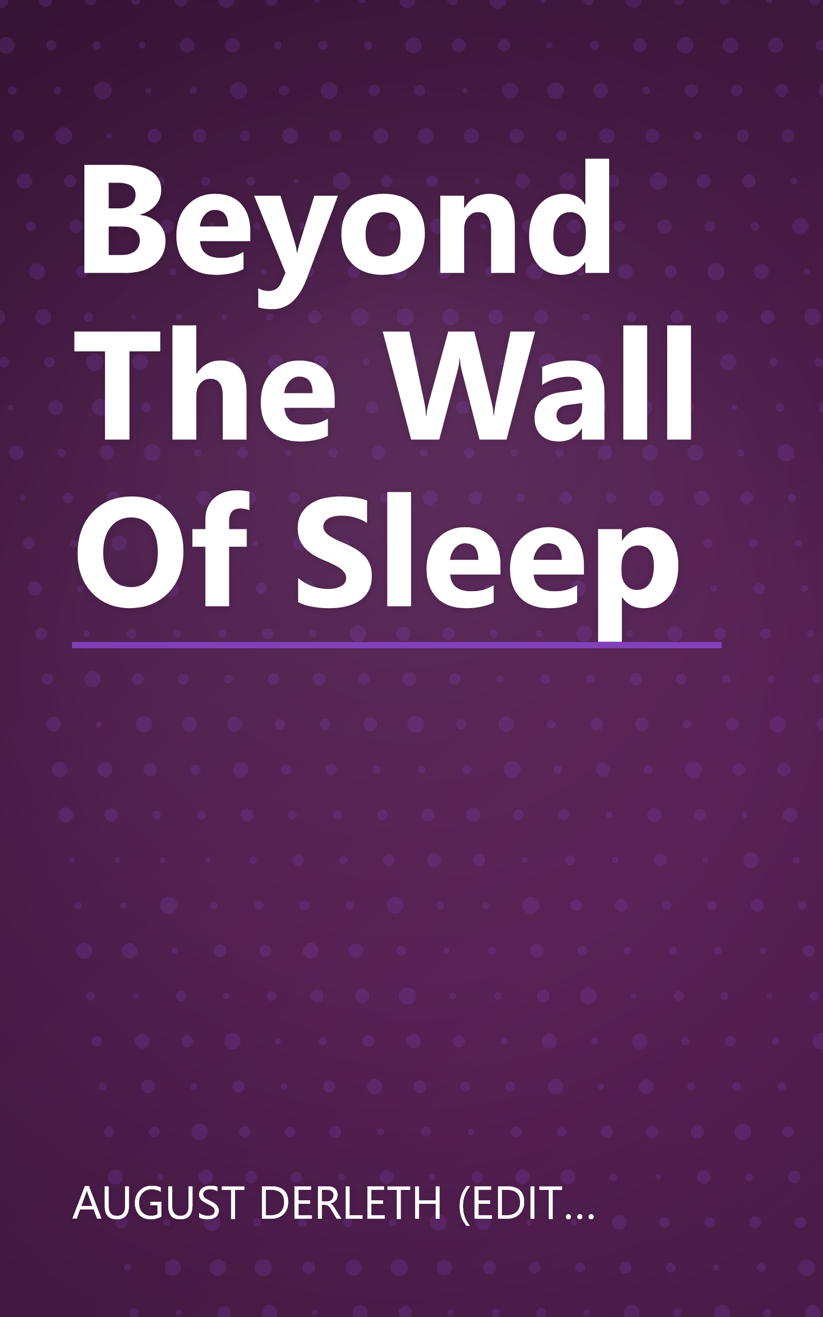 Beyond The Wall Of Sleep book cover