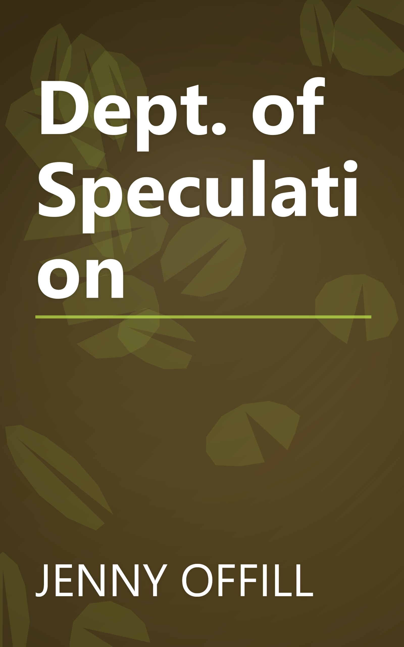 Dept. of Speculation book cover