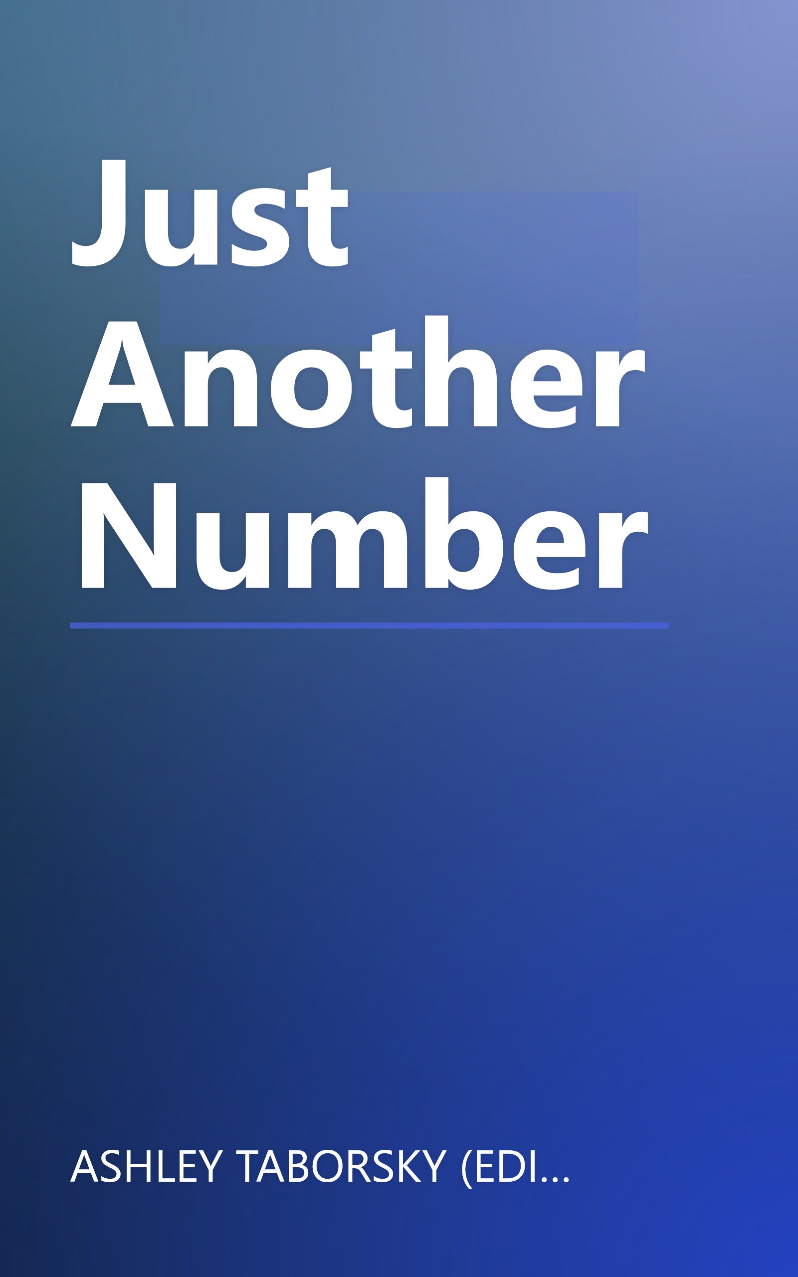 Just Another Number book cover