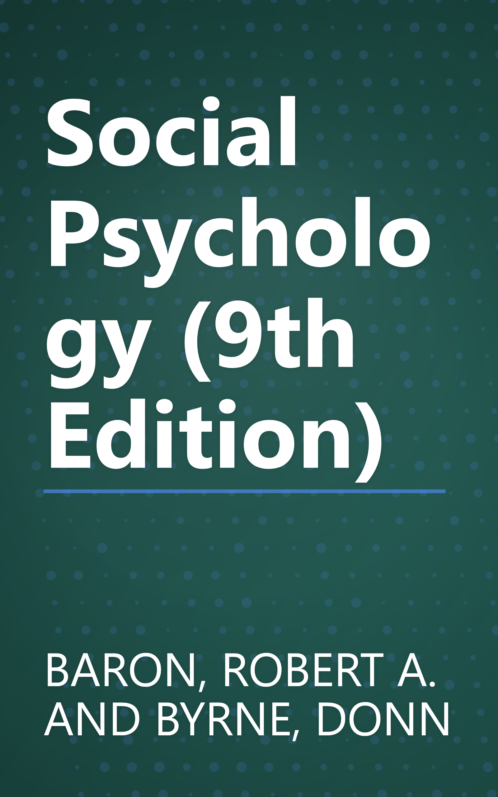Social Psychology (9th Edition) book cover