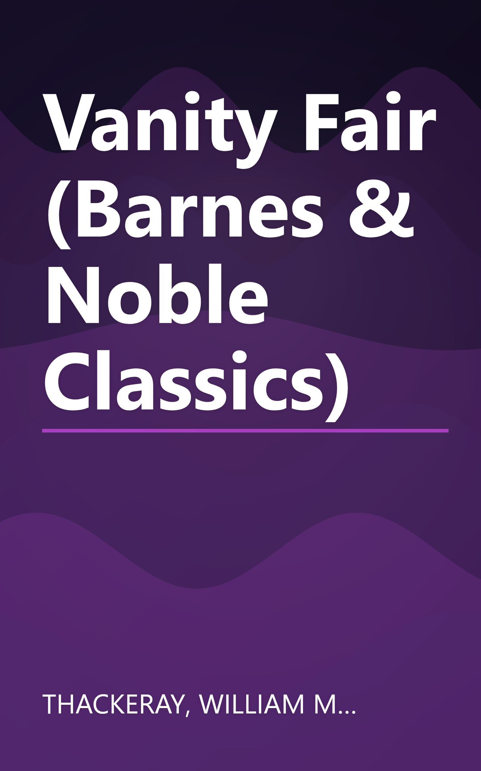 Vanity Fair (Barnes & Noble Classics) book cover