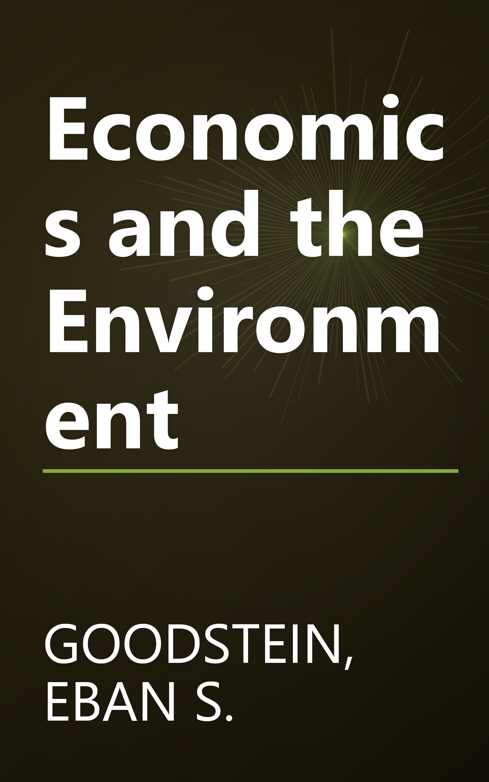 Economics and the Environment book cover