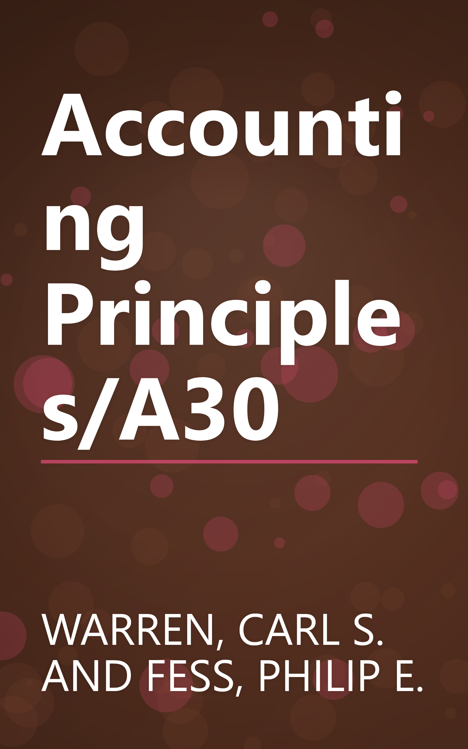 Accounting Principles/A30 book cover