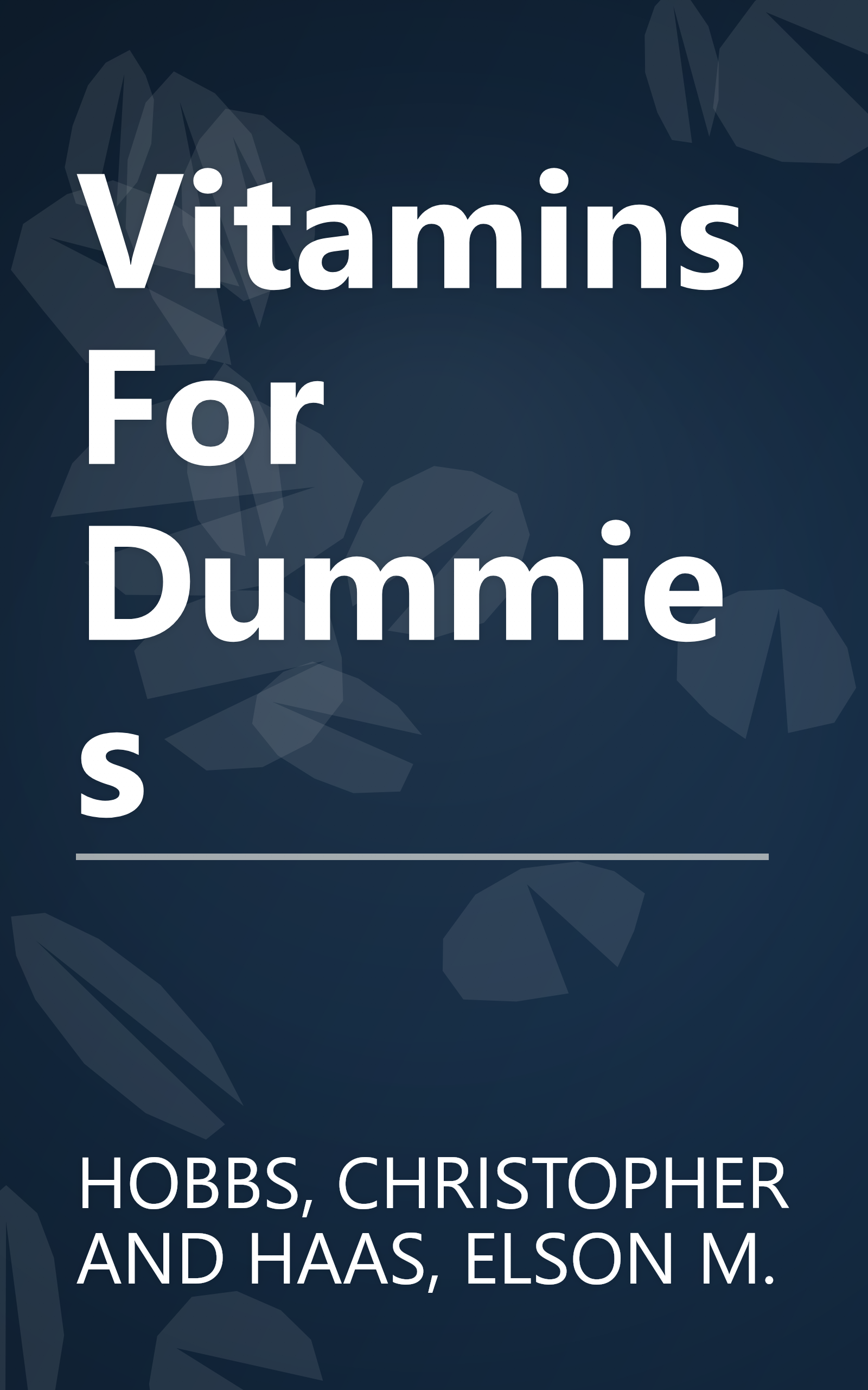 Vitamins For Dummies book cover
