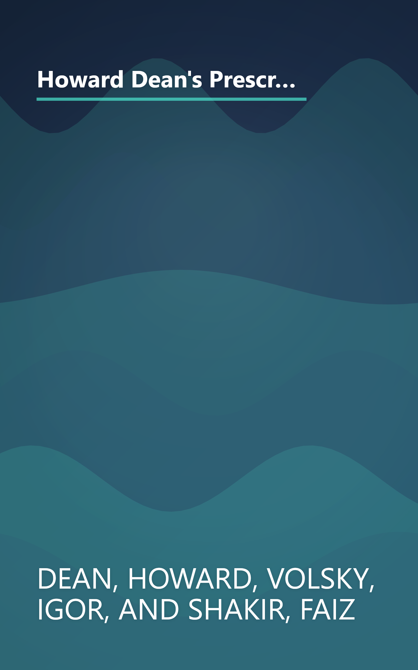 Howard Dean's Prescription for Real Healthcare Reform: How We Can Achieve Affordable Medical Care for Every American and Make Our Jobs Safer book cover