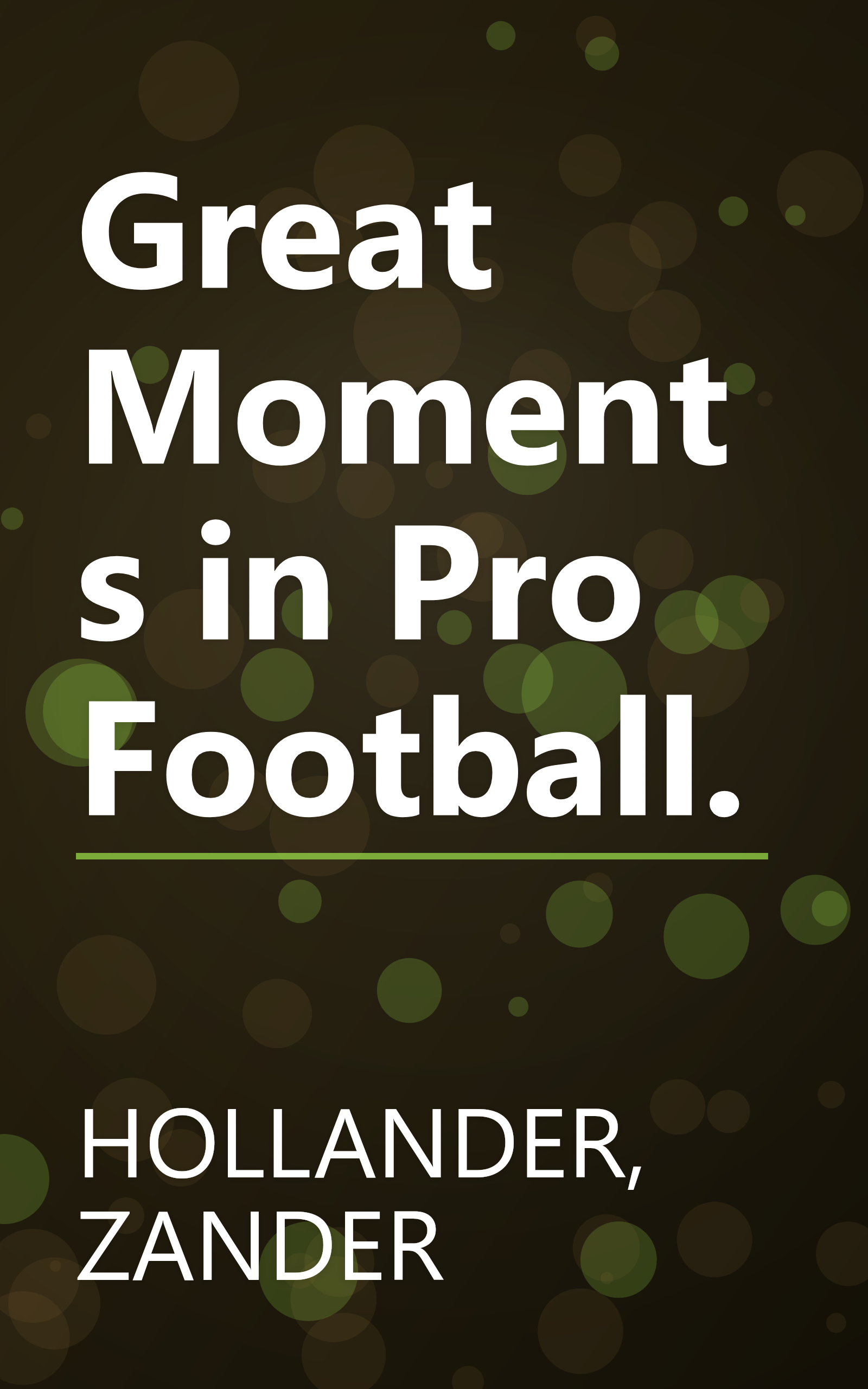 Great Moments in Pro Football. book cover