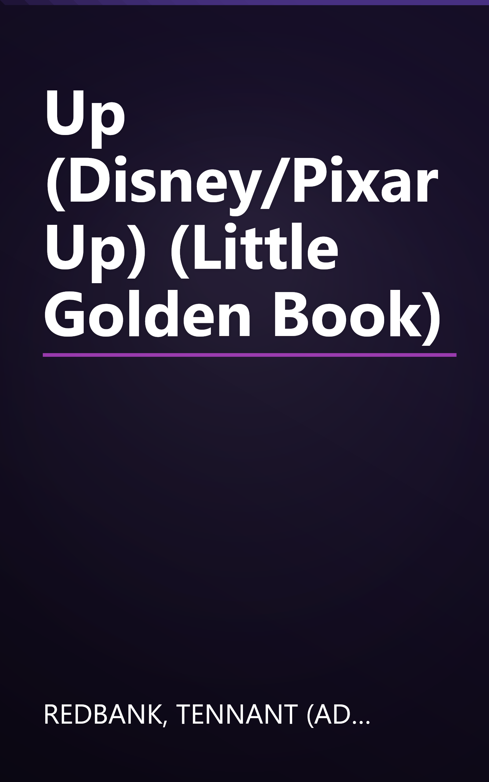 Up (Disney/Pixar Up) (Little Golden Book) book cover