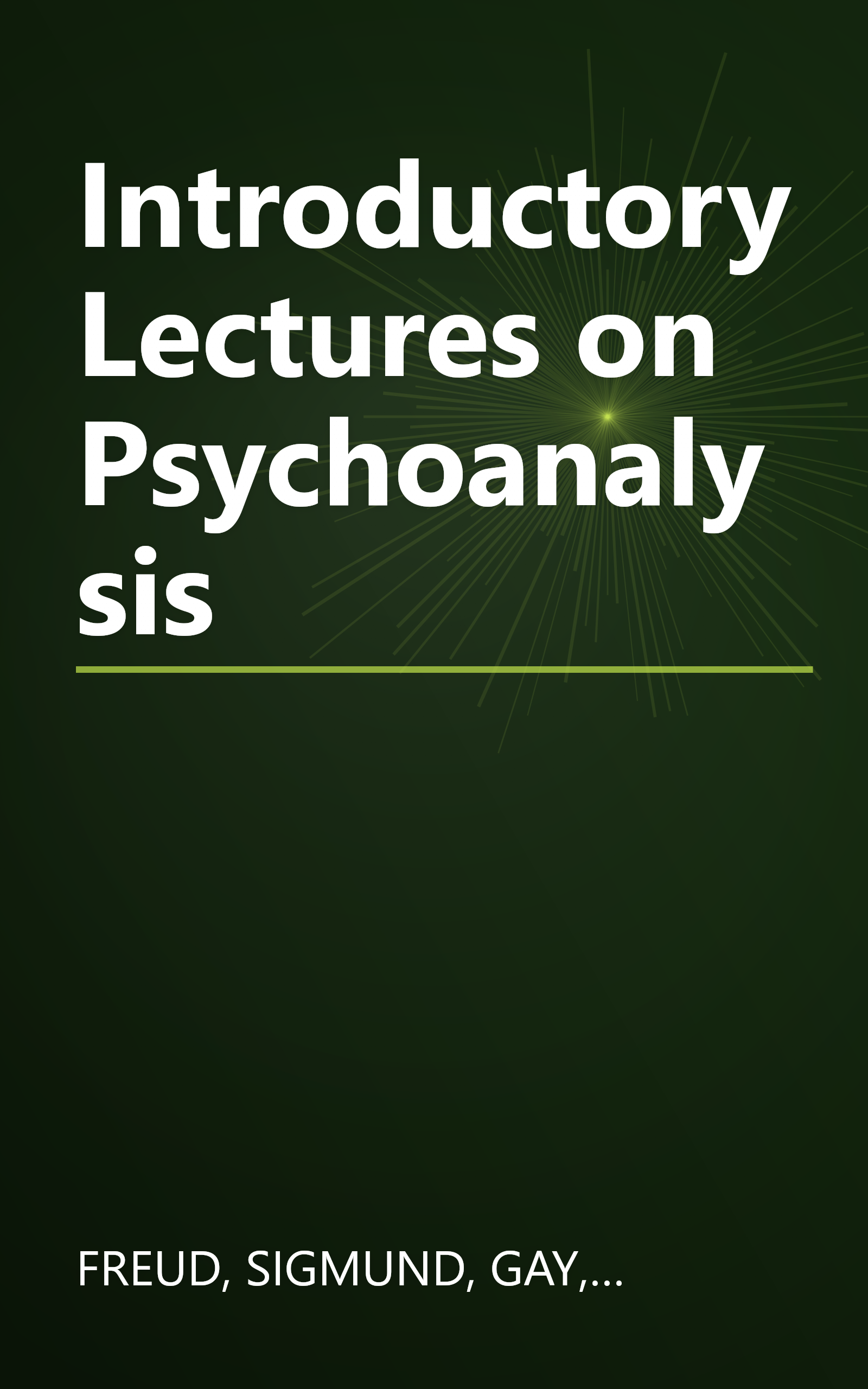 Introductory Lectures on Psychoanalysis book cover